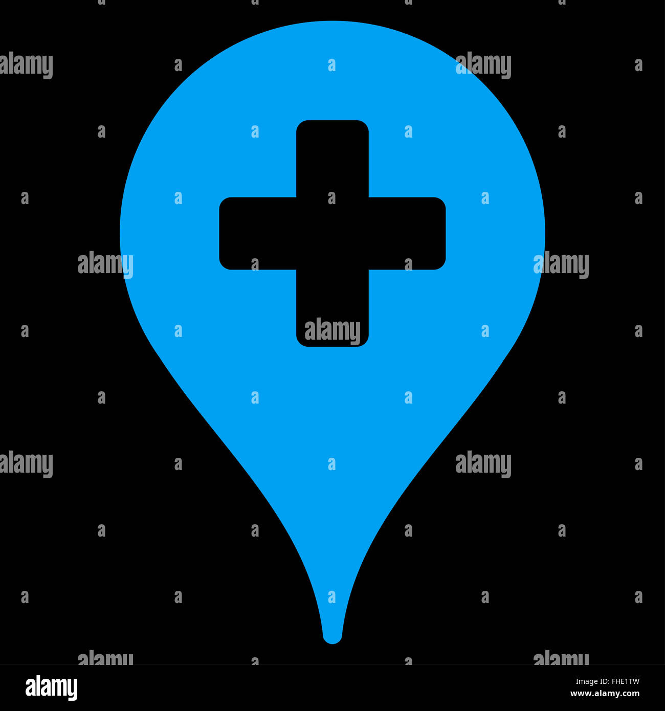 Clinic Map Pointer Icon Stock Photo - Alamy
