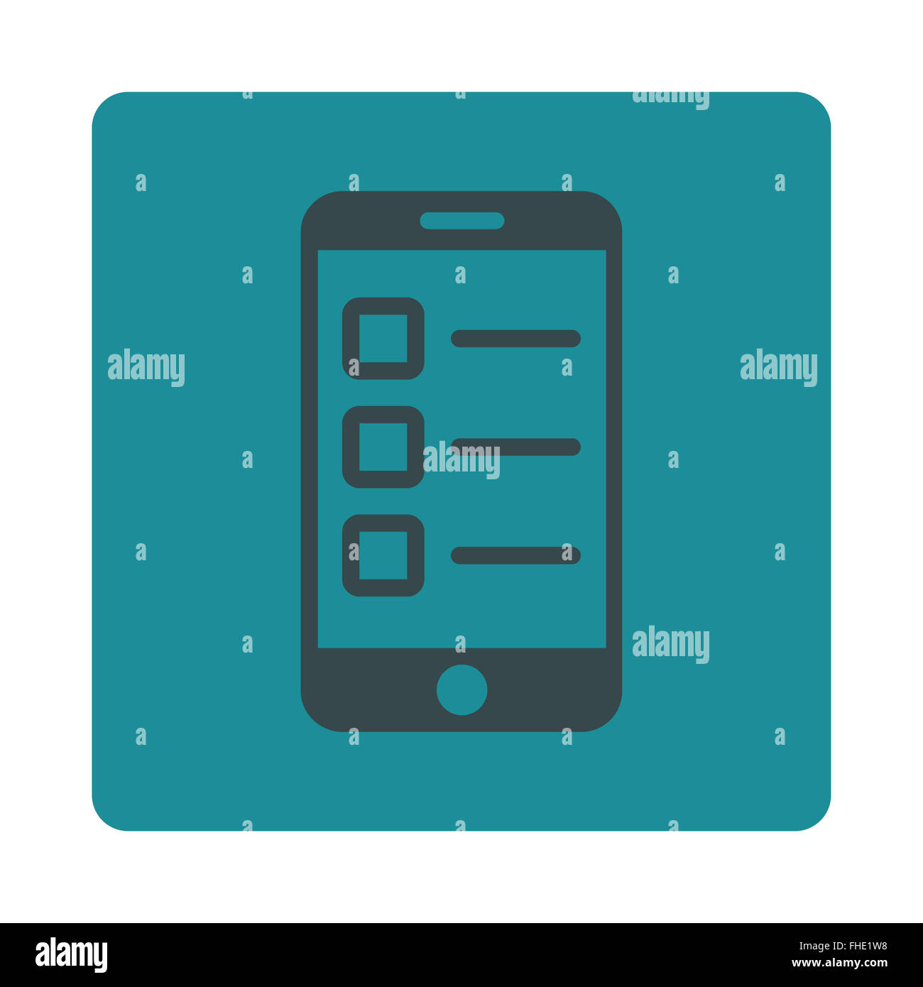 Mobile test icon Stock Photo - Alamy
