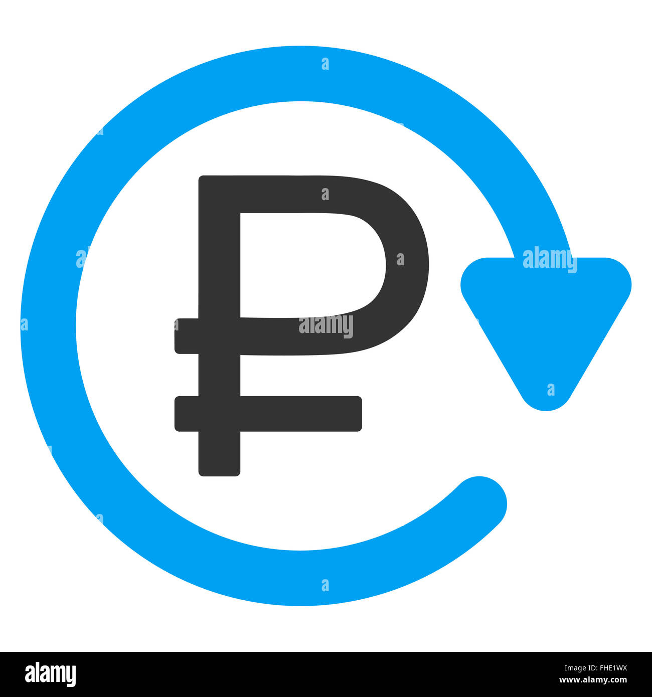 Rouble Recurring Payment Icon Stock Photo - Alamy