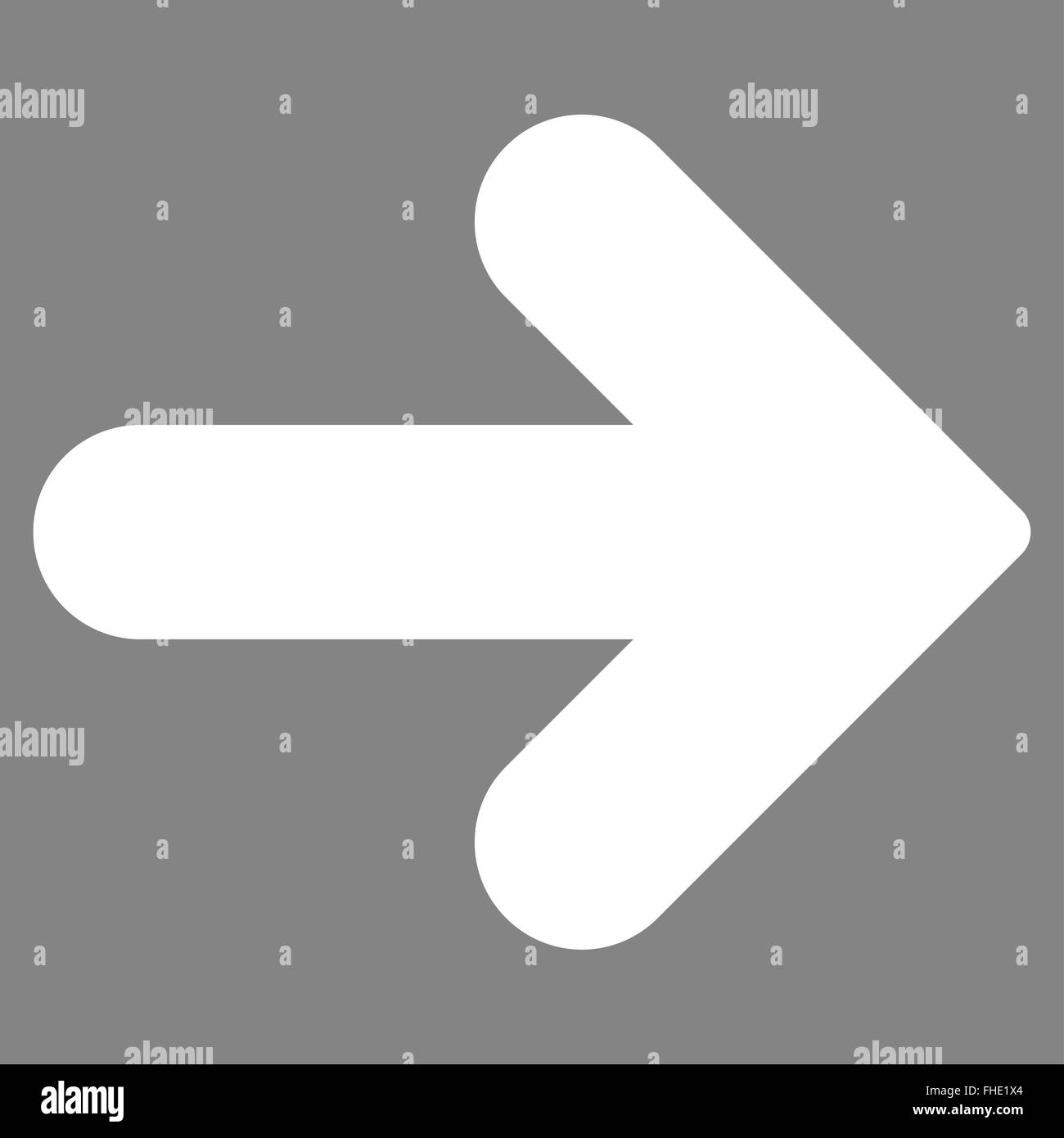 Arrow Right flat white color icon Stock Photo - Alamy