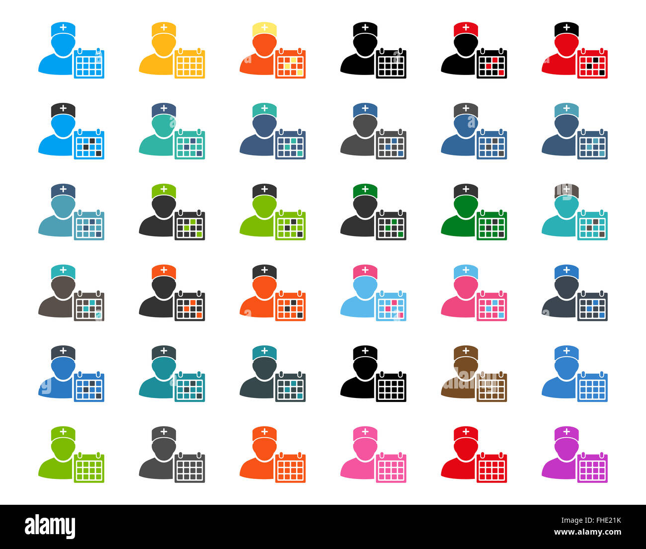 Doctor Appointment Icon Set Stock Photo - Alamy