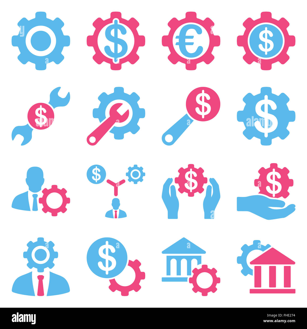 Financial tools and options icon set Stock Photo - Alamy
