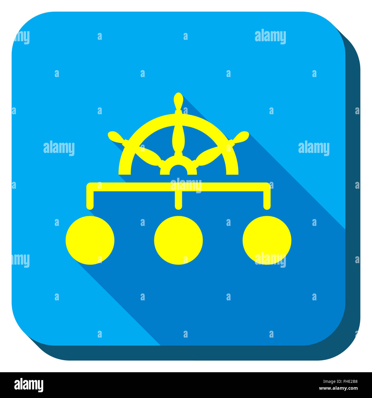 Management Steering Rule Longshadow Icon Stock Photo - Alamy