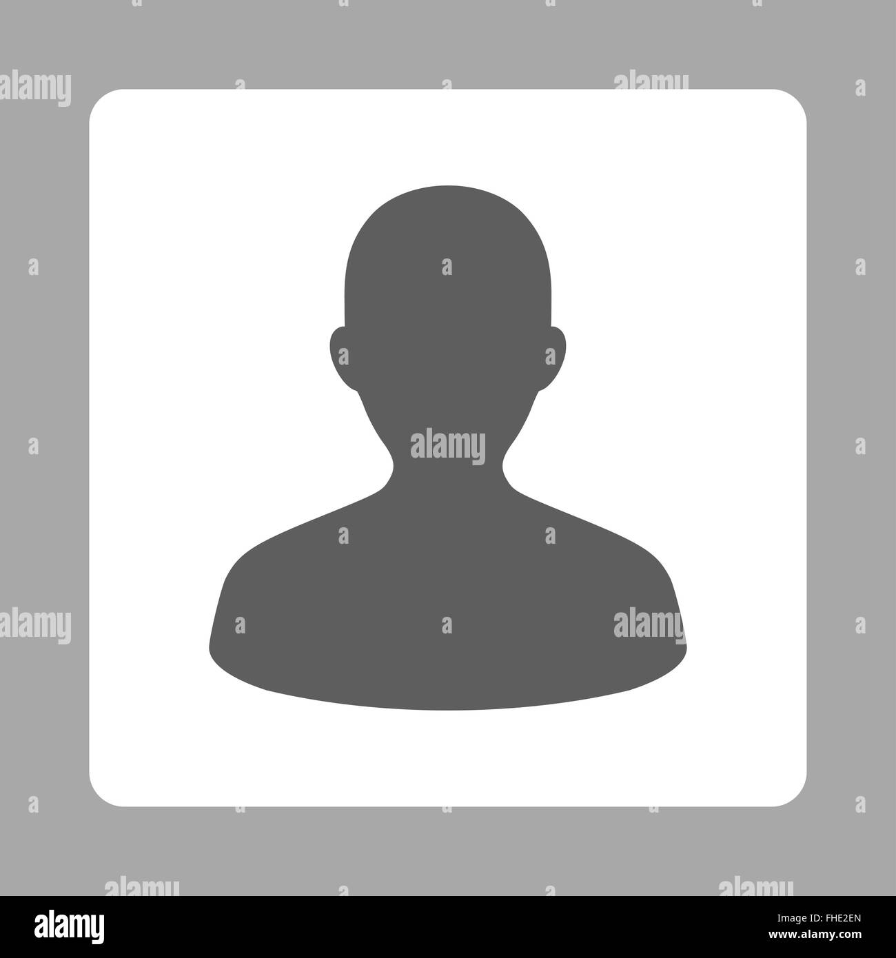 User flat dark gray and white colors rounded button Stock Photo - Alamy