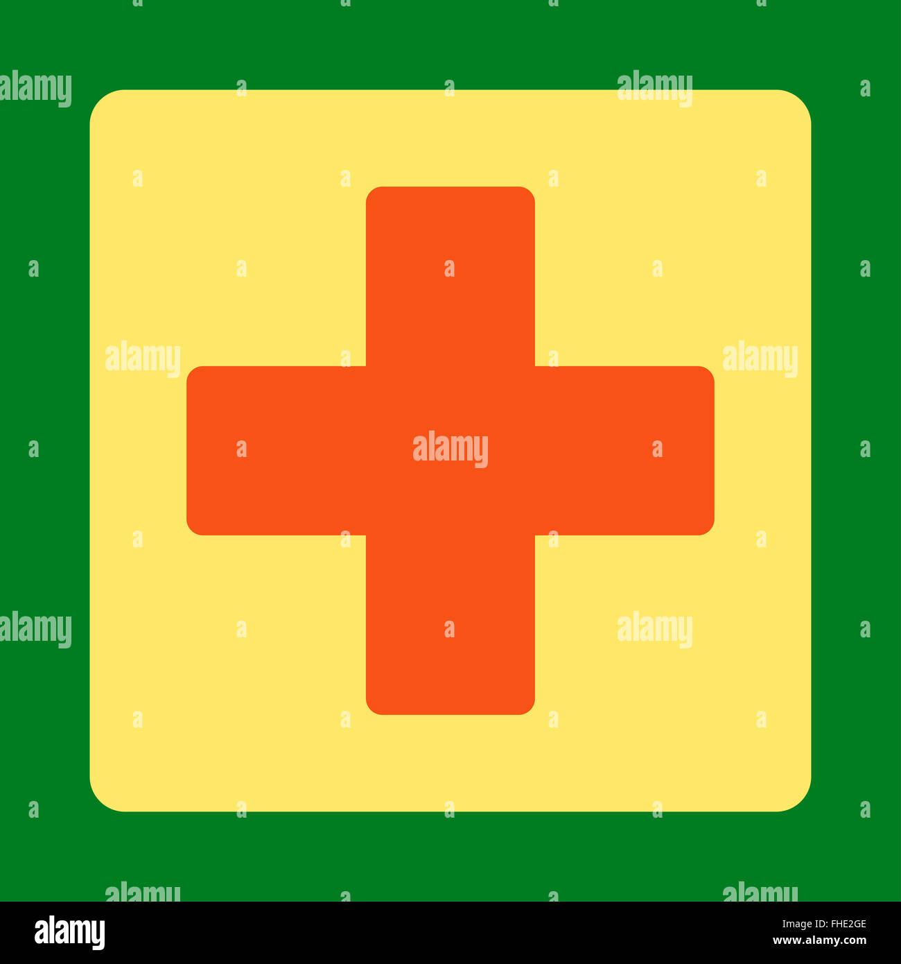 Plus flat orange and yellow colors rounded button Stock Photo - Alamy