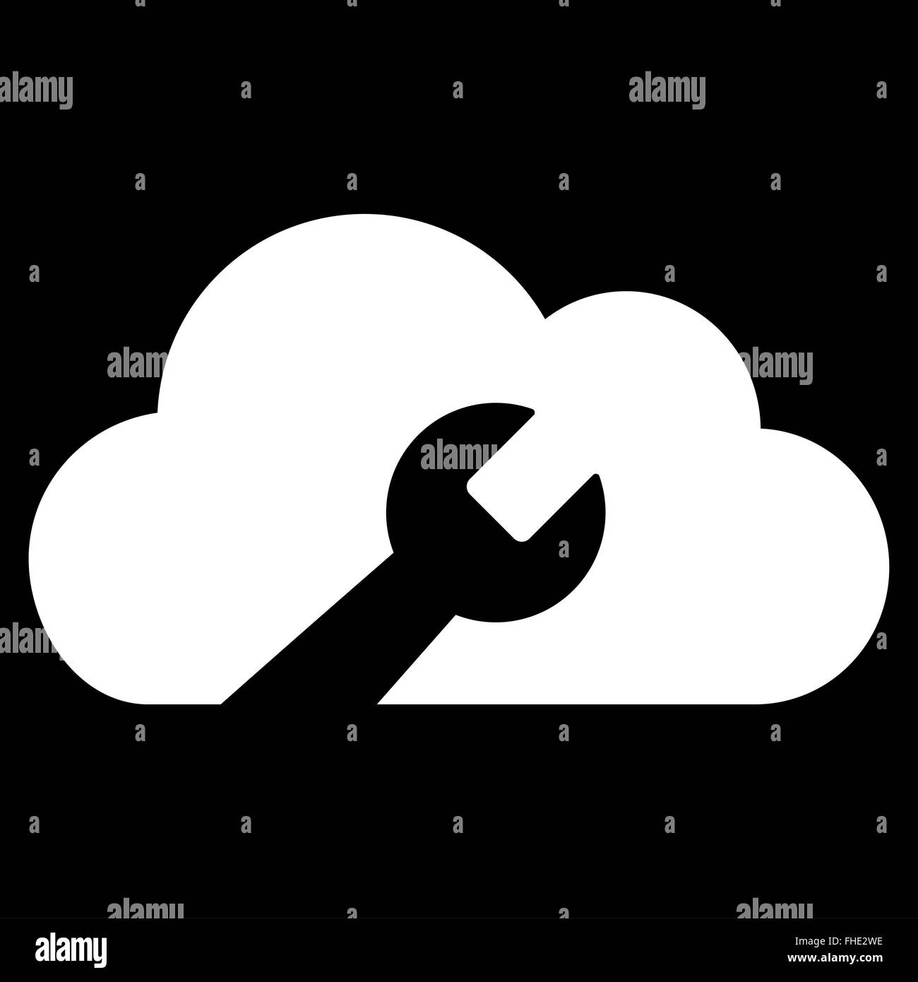 Cloud Tools Icon Stock Photo - Alamy