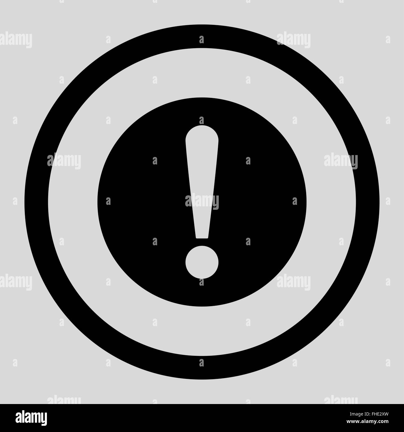 Problem flat black color rounded vector icon Stock Photo - Alamy