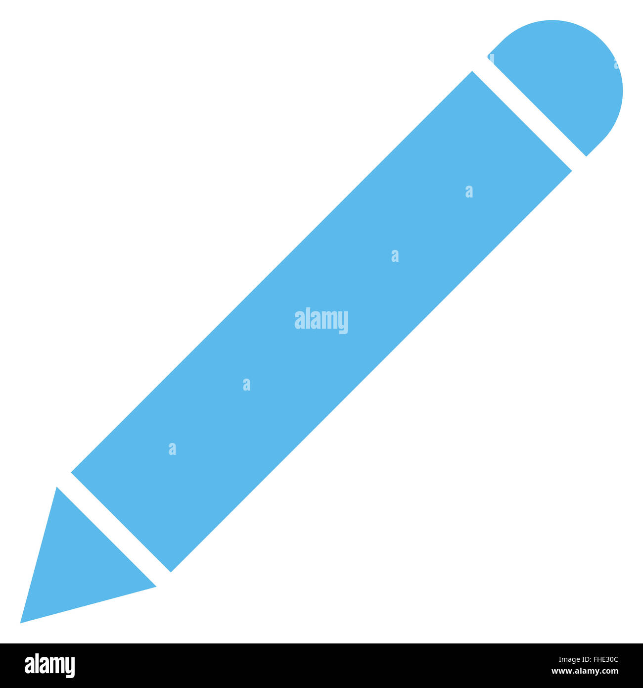 Pencil flat blue color icon Stock Photo - Alamy