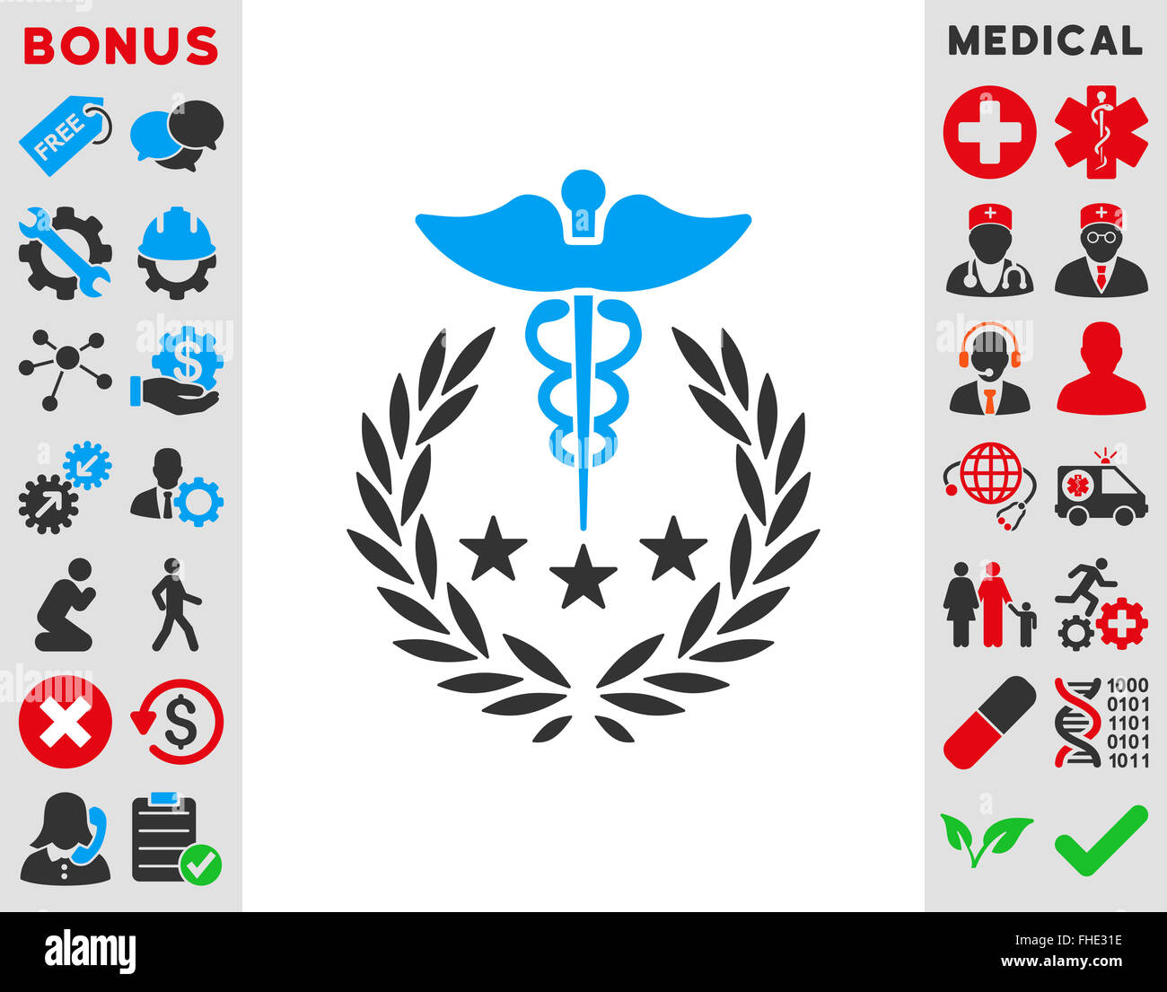 Caduceus Logo Icon Stock Photo - Alamy