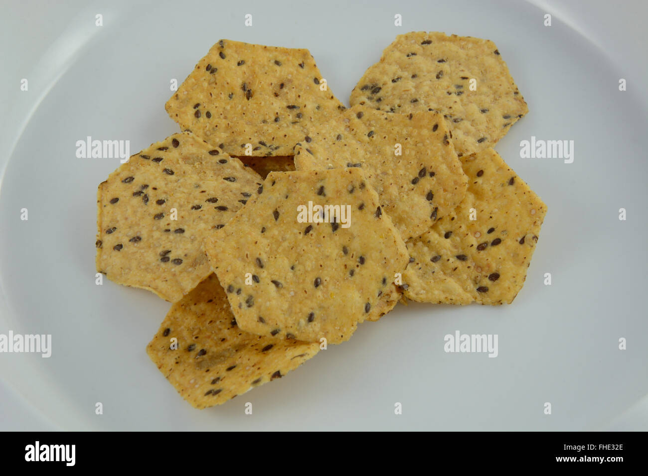 Mutligrain tortilla chips made from brown rice, flax, sesame seeds ...
