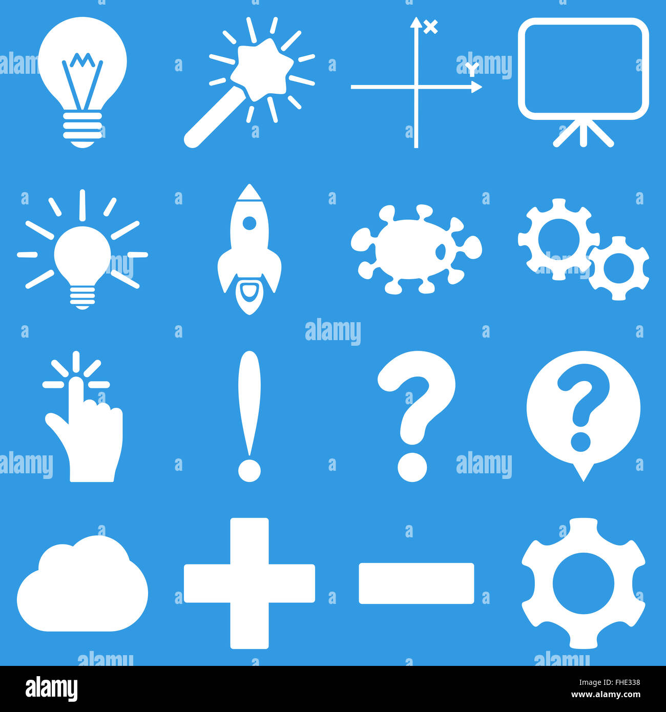 Basic science and knowledge icons Stock Photo - Alamy