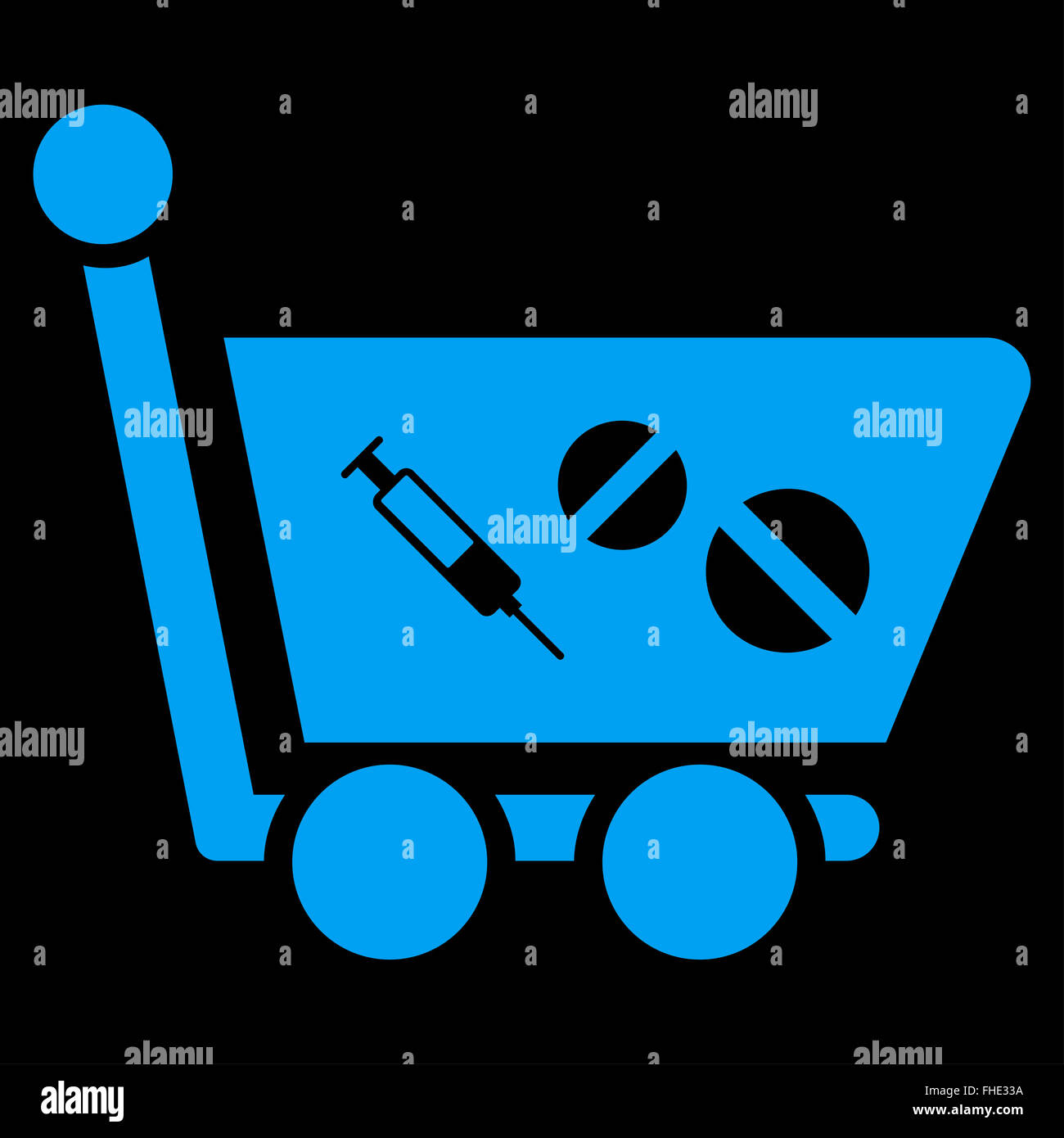 Medication Shopping Cart Icon Stock Photo - Alamy
