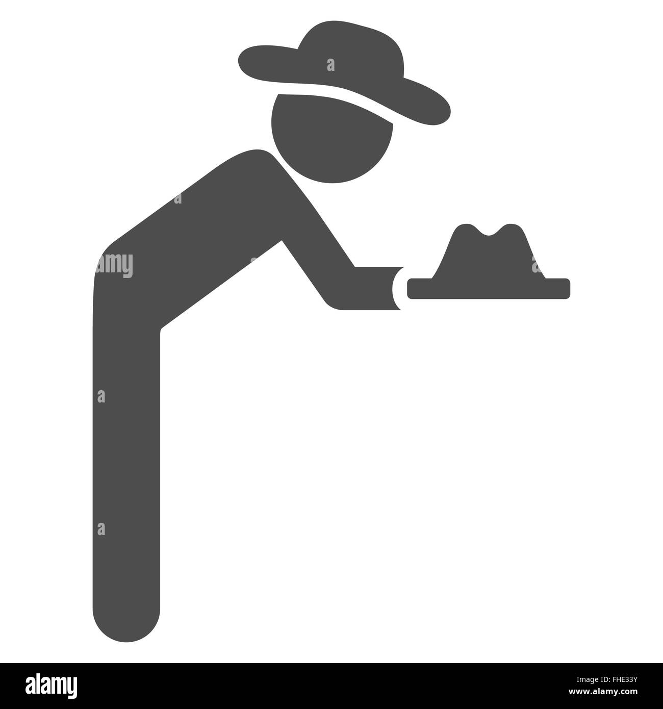 Man Servant Icon Stock Photo - Alamy