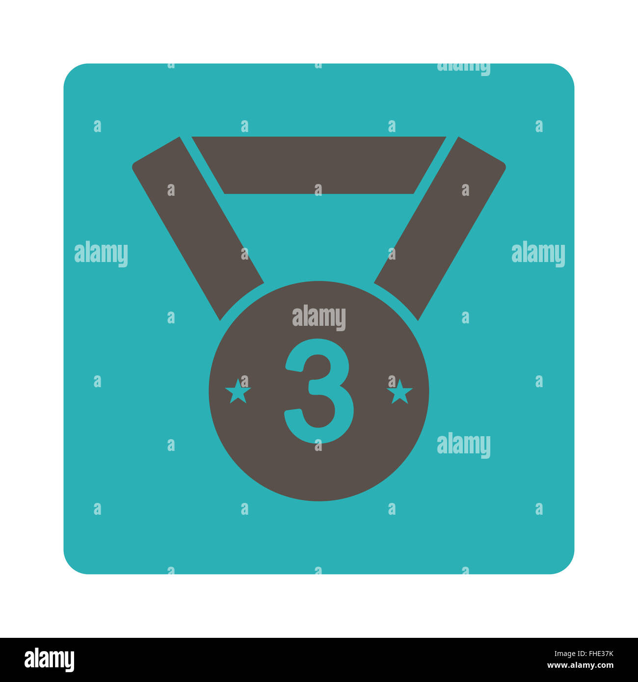 Third medal icon from Award Buttons OverColor Set Stock Photo - Alamy