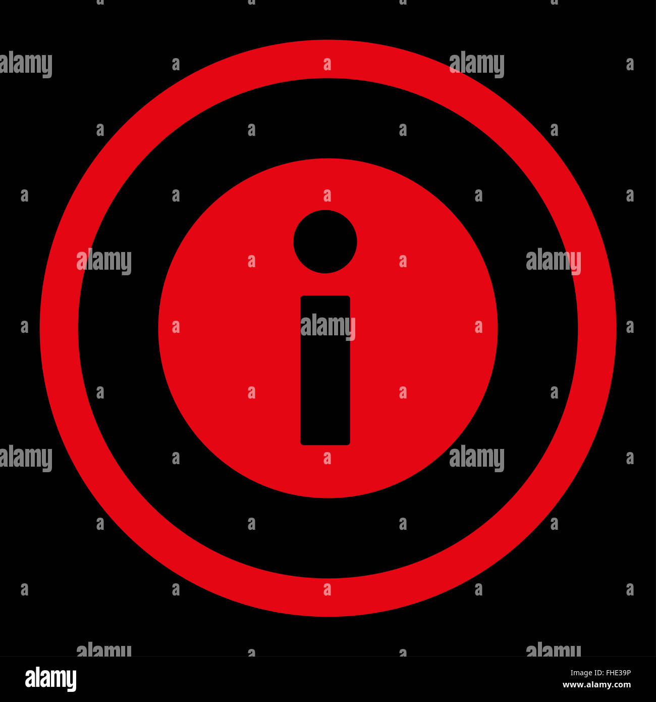 Information flat red color rounded raster icon Stock Photo - Alamy