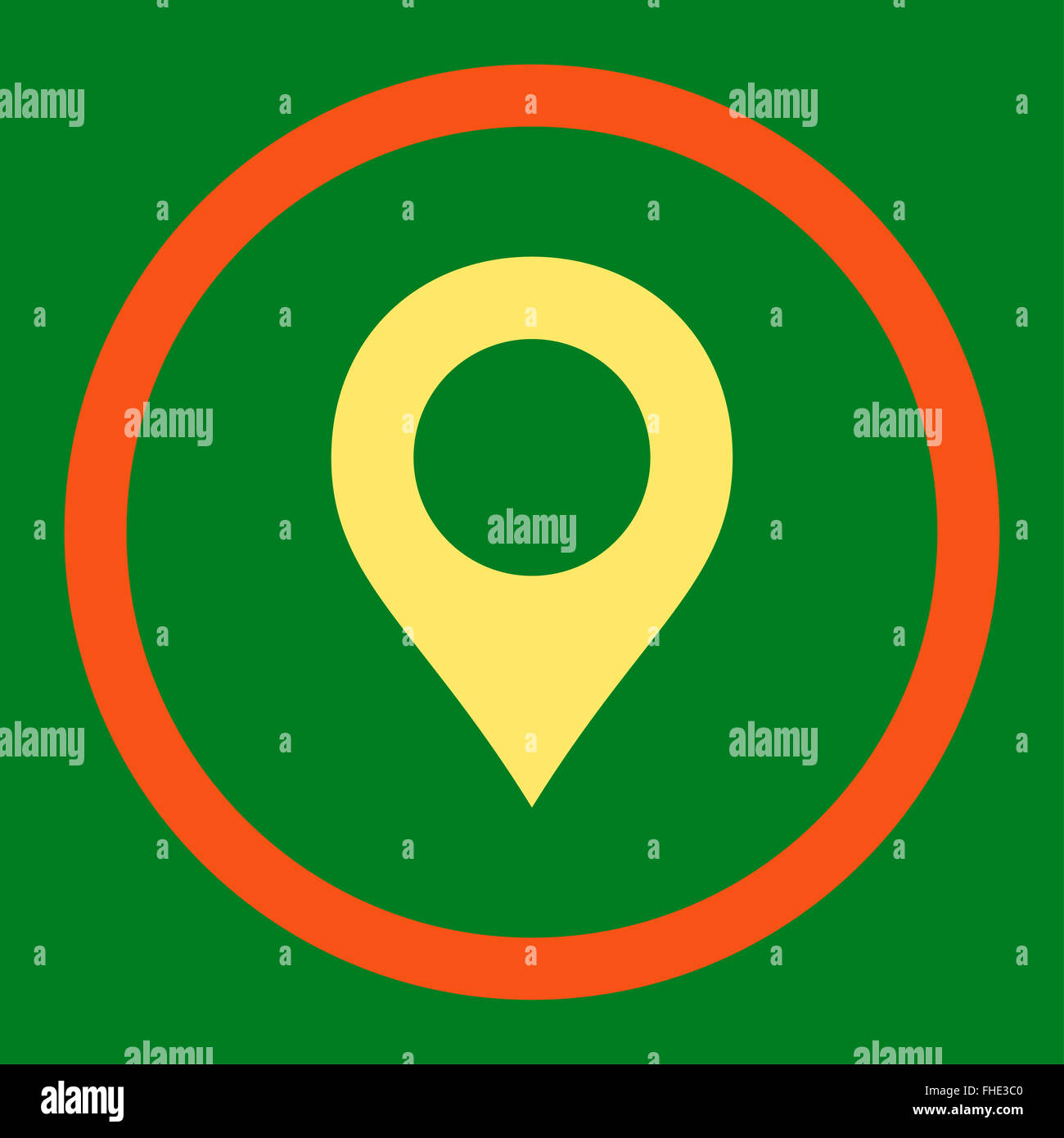 Map Marker flat orange and yellow colors rounded vector icon Stock ...