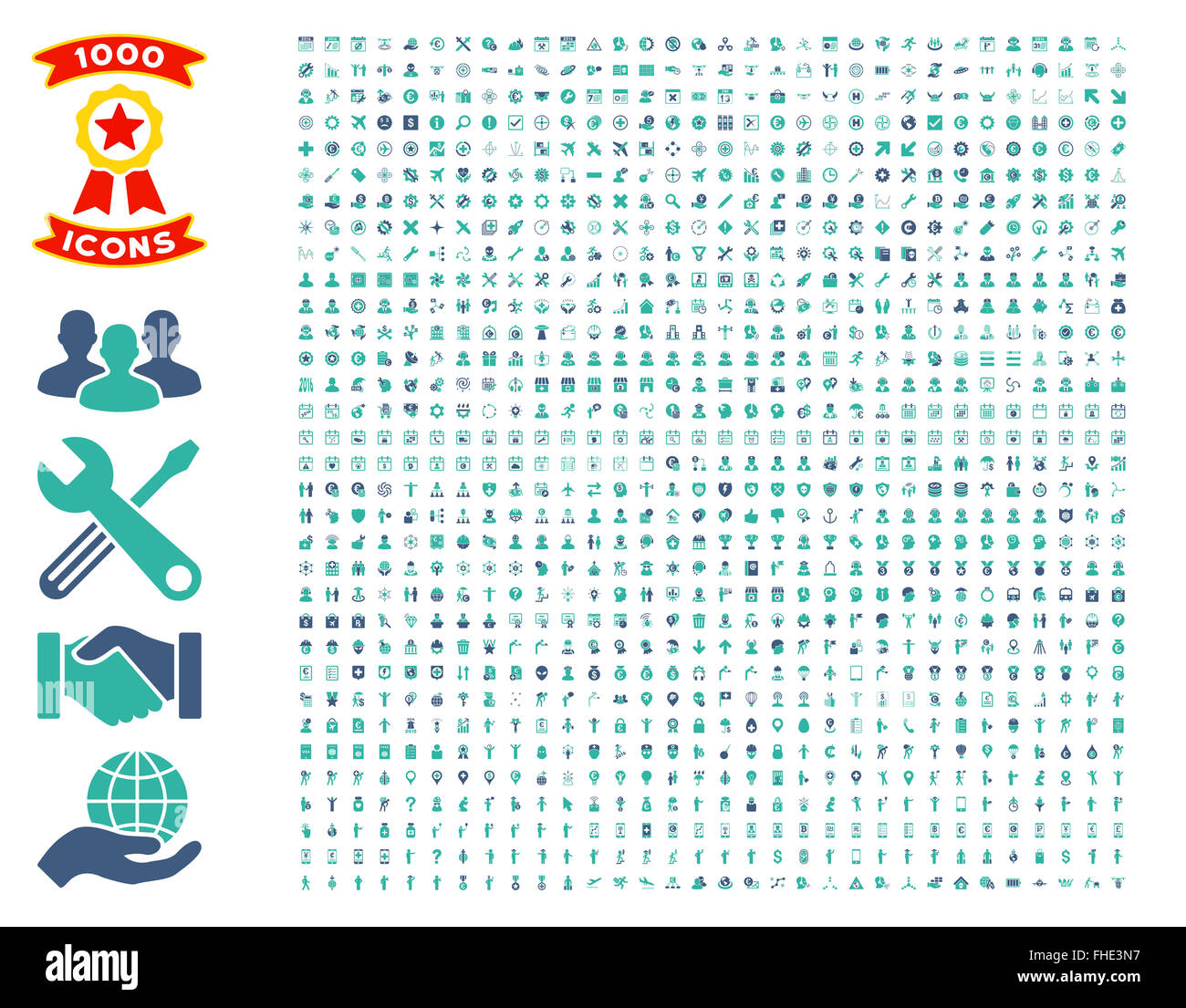 Set Of 1000 Flat Vector Icons Stock Photo - Alamy