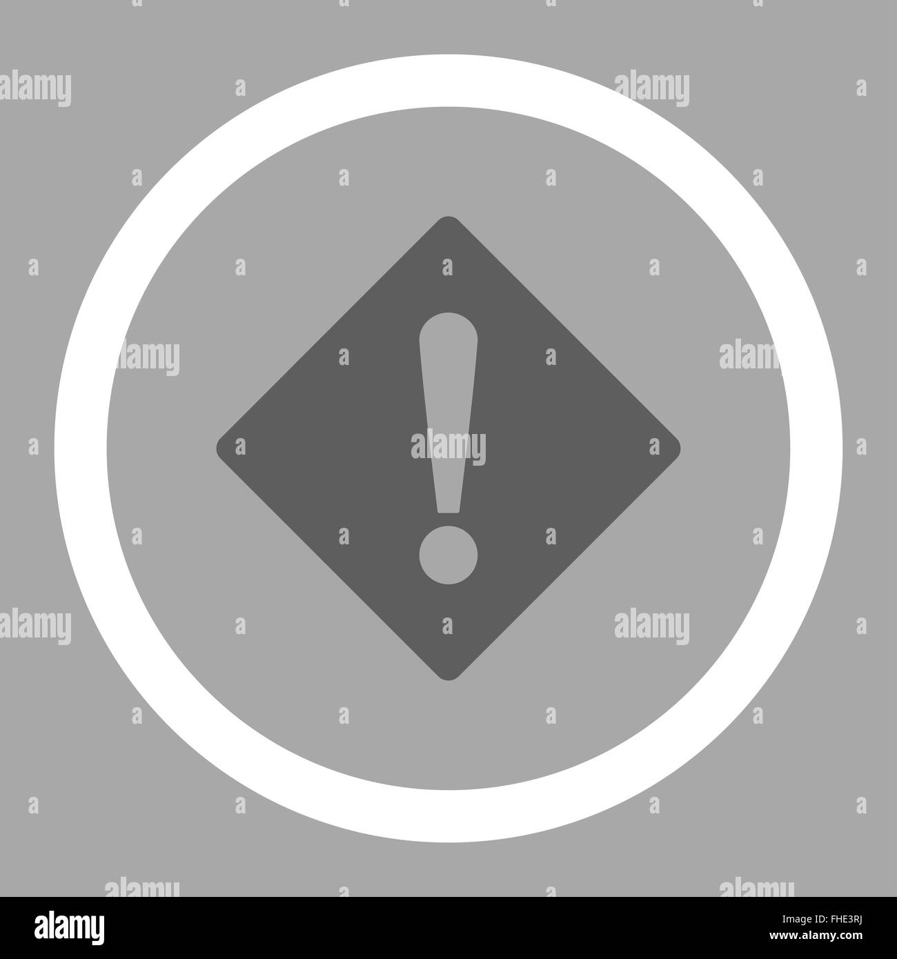 Error flat dark gray and white colors rounded vector icon Stock Photo ...