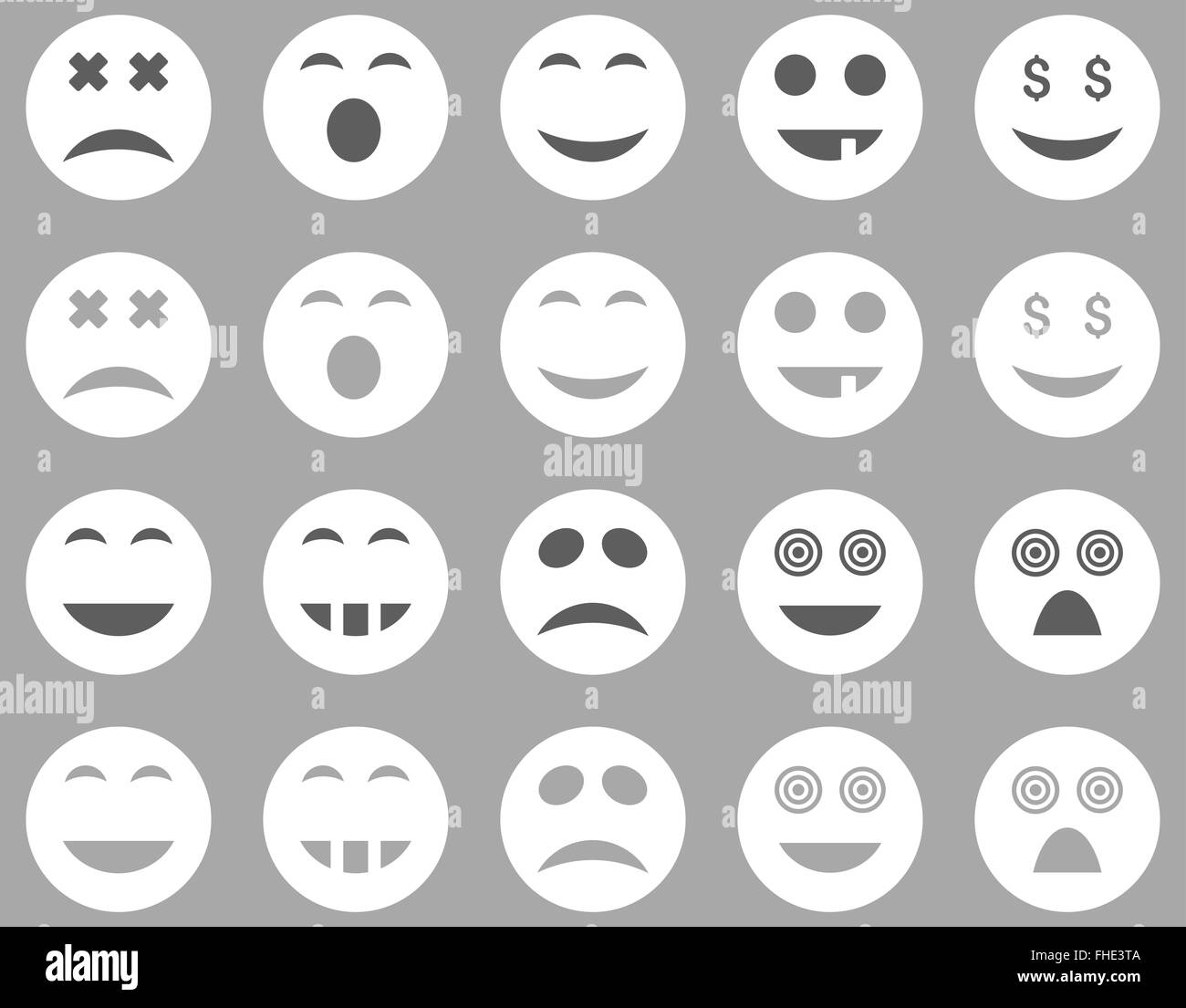 Smile and emotion icons Stock Photo - Alamy