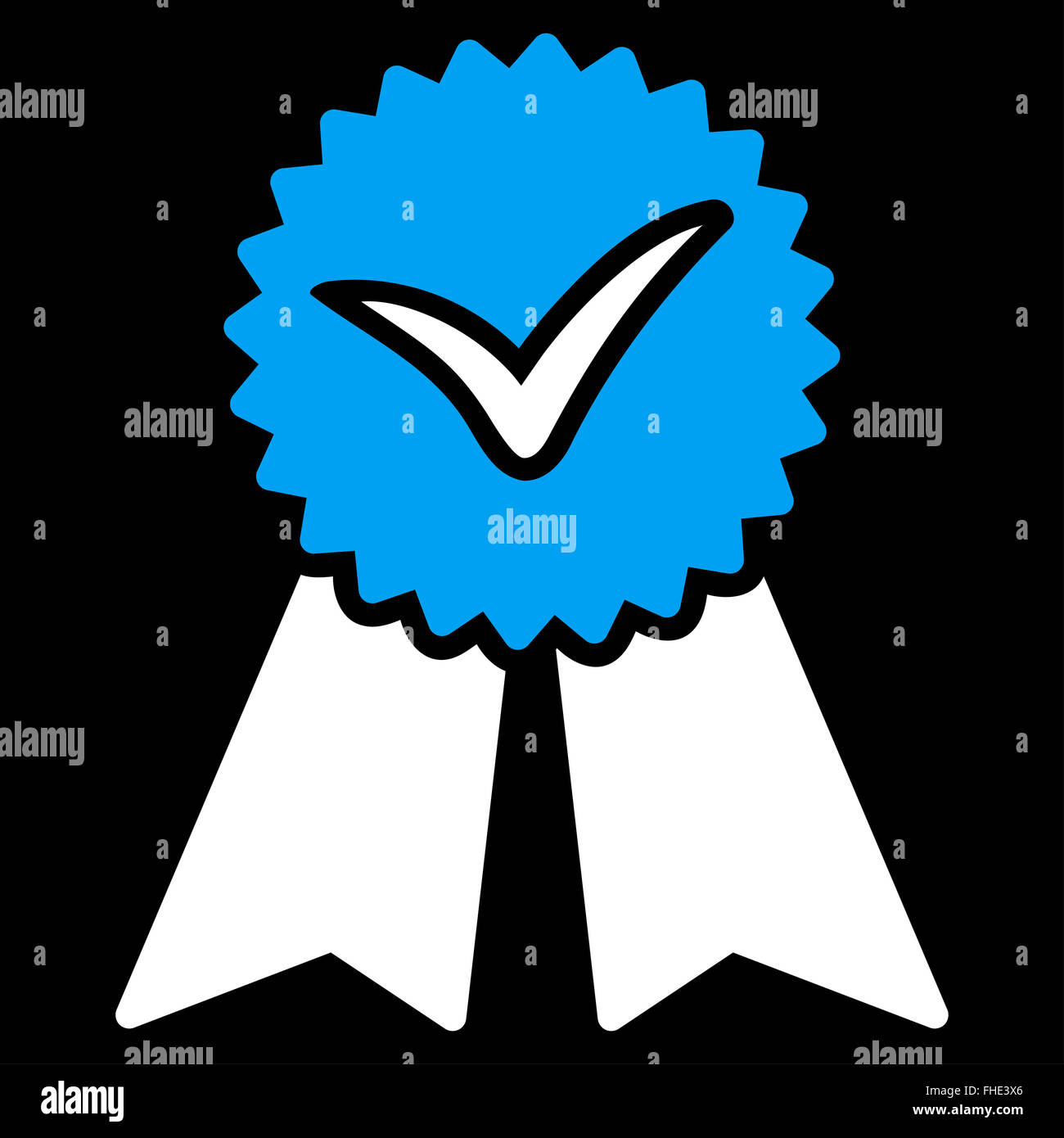 Approvement Flat Icon Stock Photo - Alamy