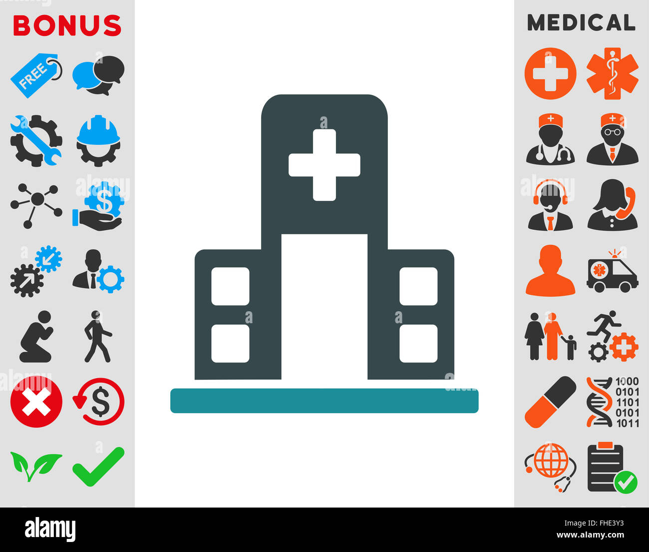 Hospital Building Icon Stock Photo - Alamy