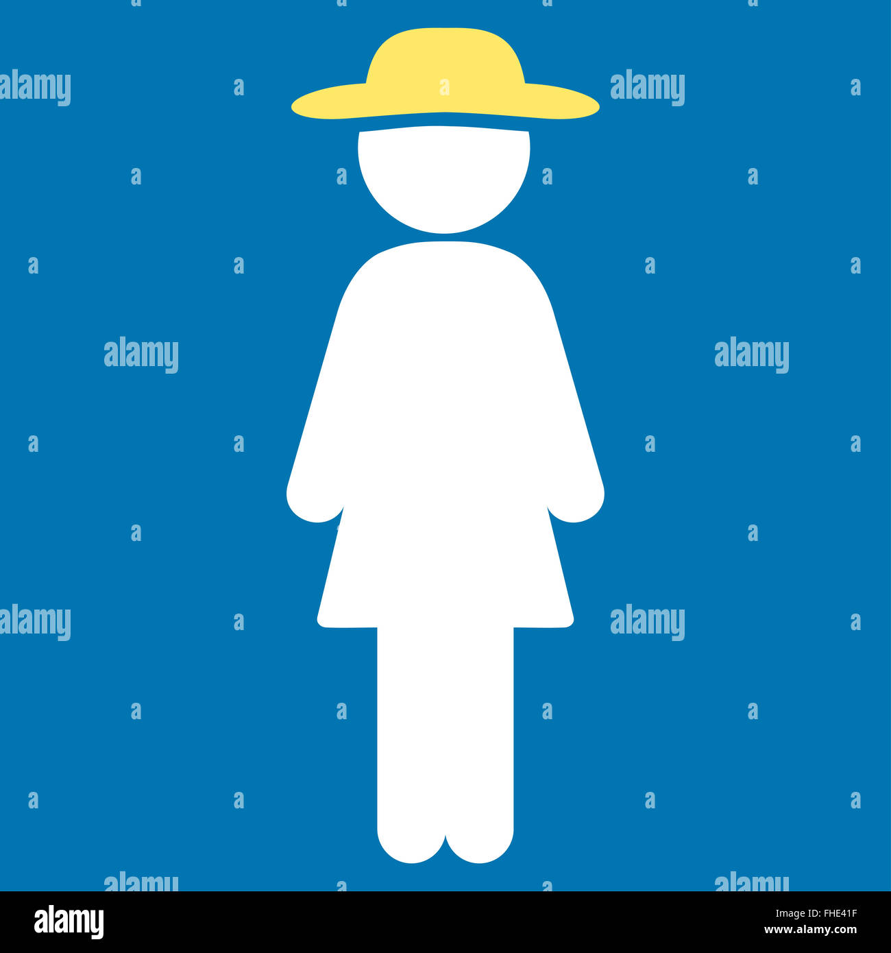 Standing Lady Icon Stock Photo - Alamy