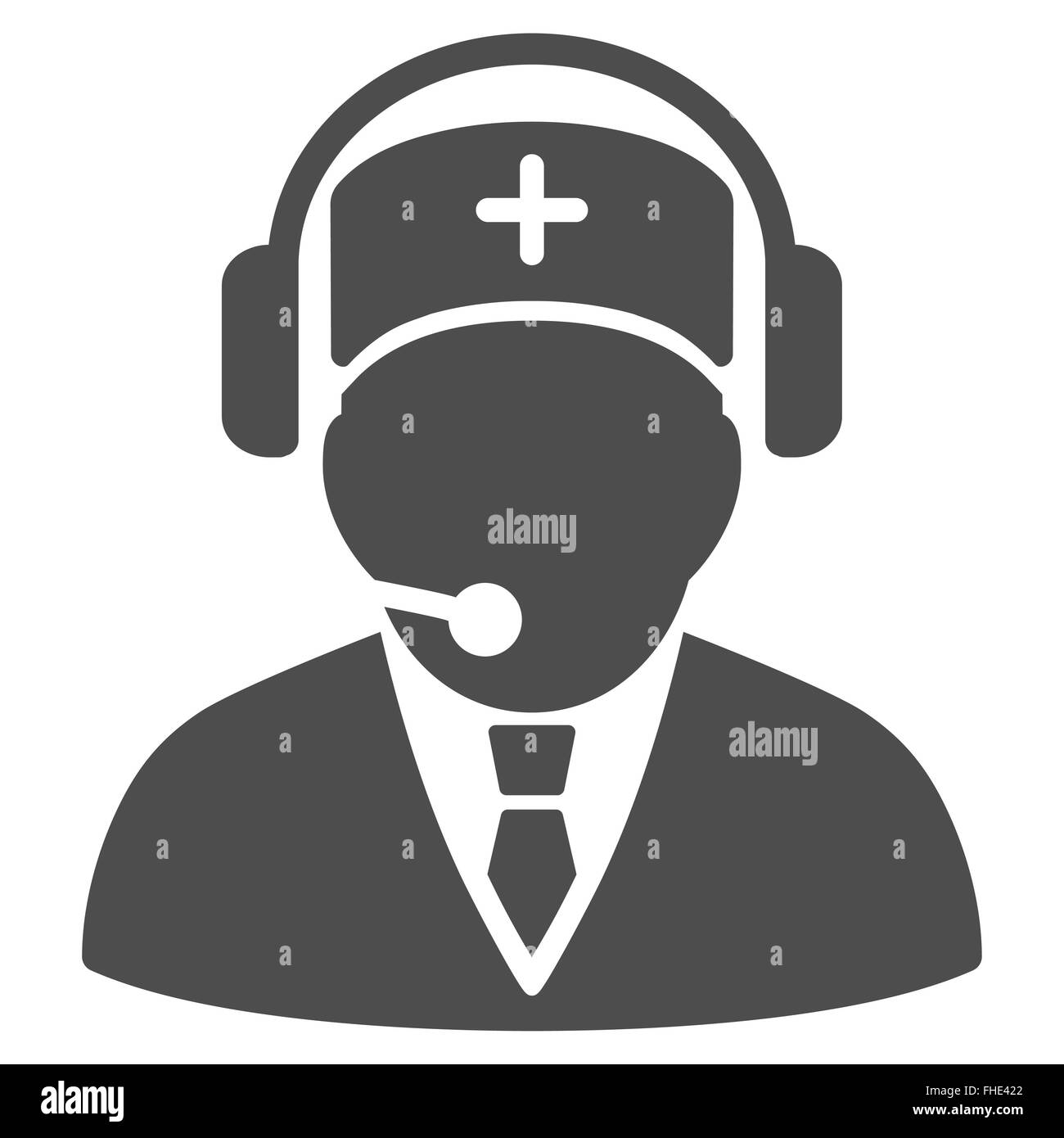 Medical operator icon Black and White Stock Photos & Images - Alamy