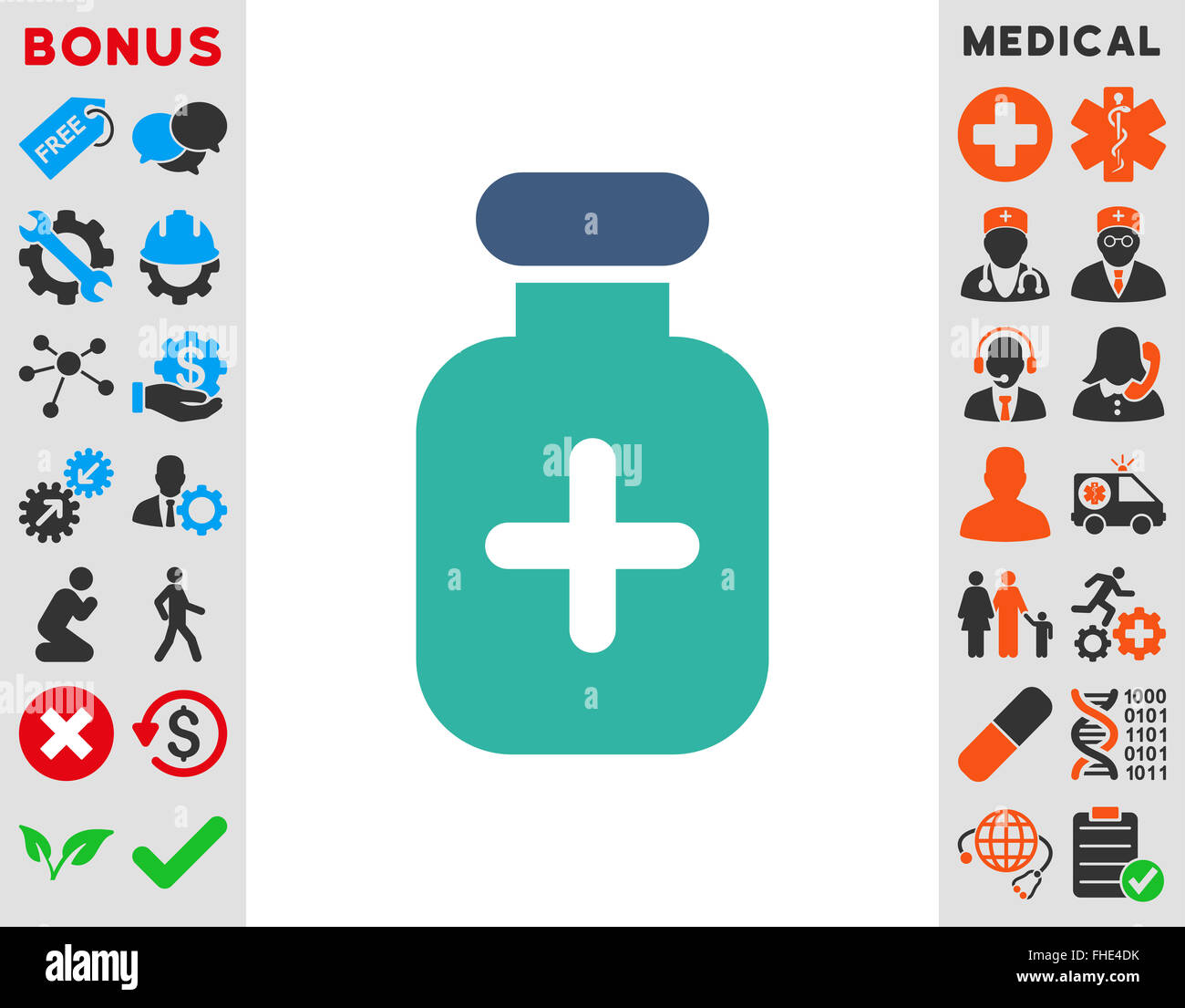 Medication Vial Icon Stock Photo - Alamy