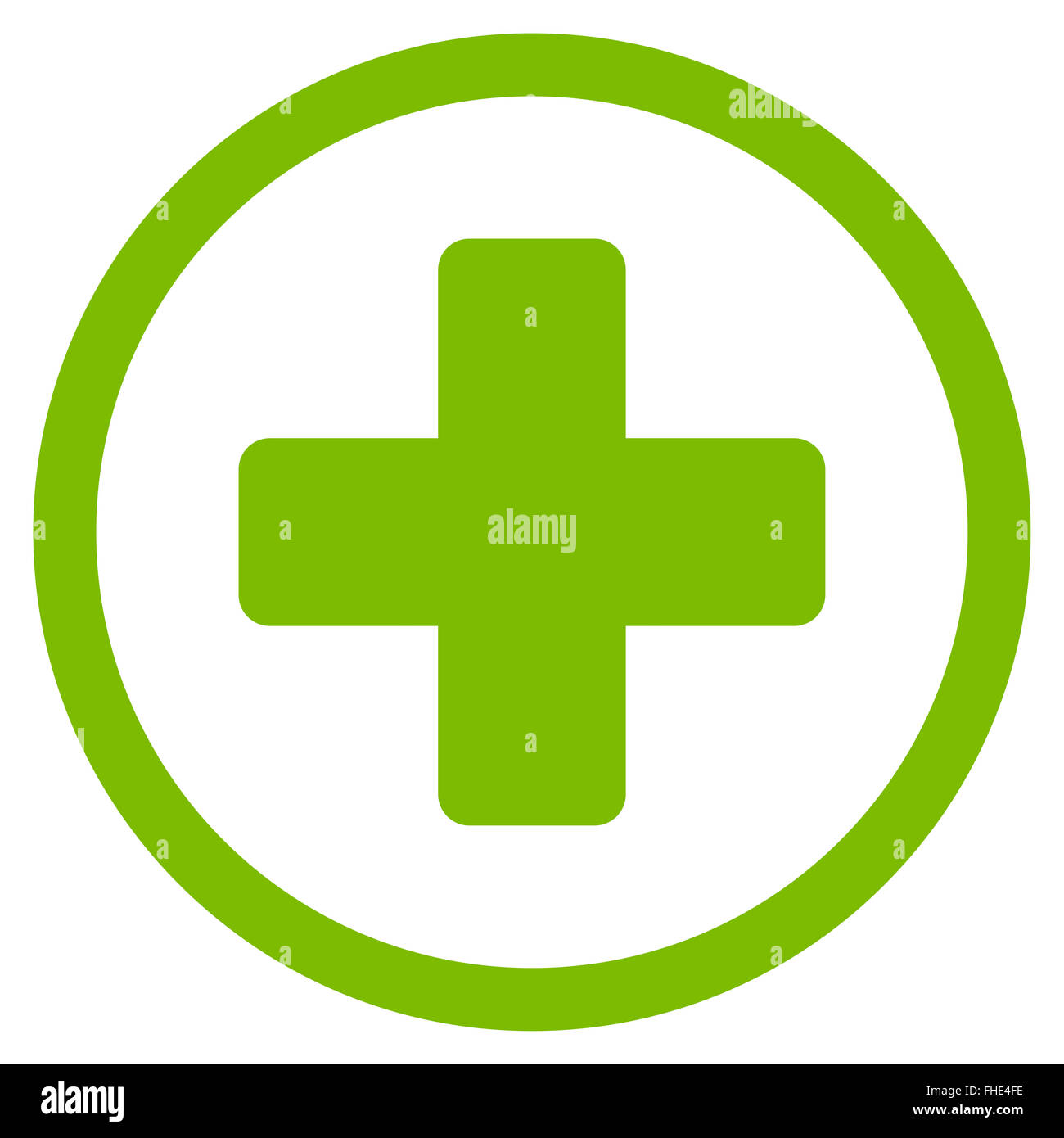 Rounded Plus Icon Stock Photo - Alamy