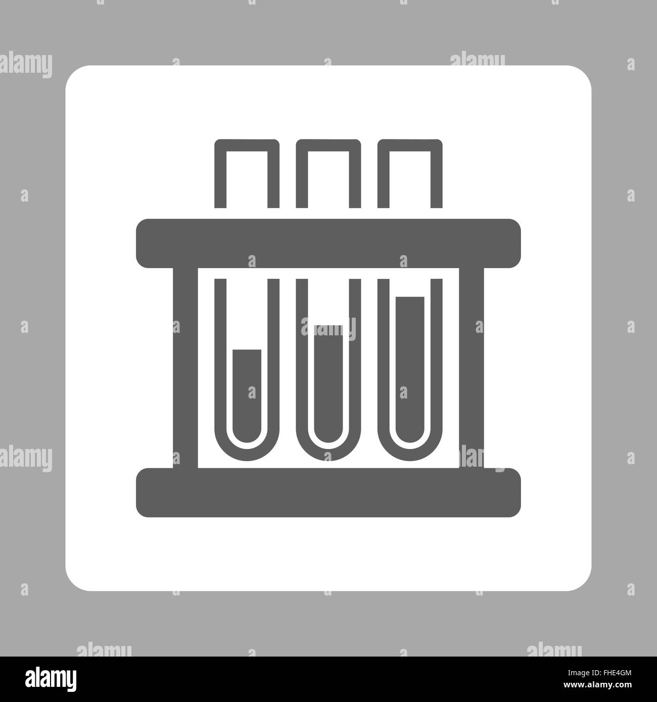 Test Tubes Rounded Square Button Stock Photo - Alamy