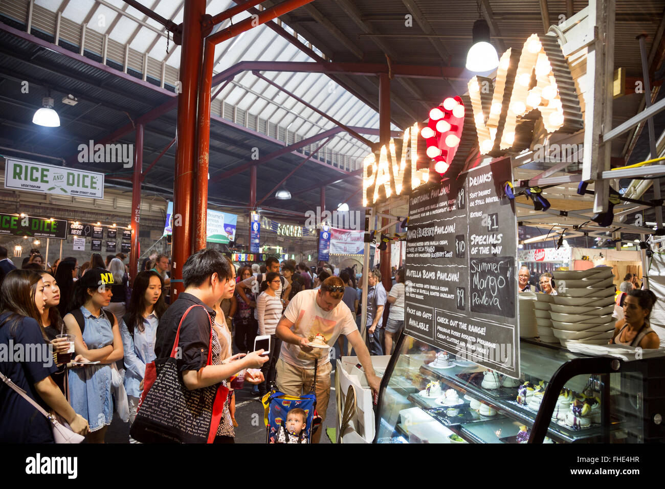 Melbournians flock to the famous Queen Victoria Night Market, held ...