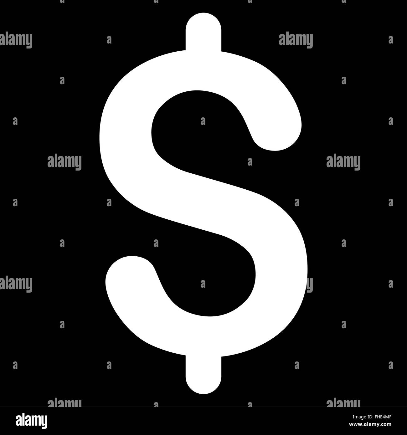 Dollar flat white color icon Stock Photo - Alamy