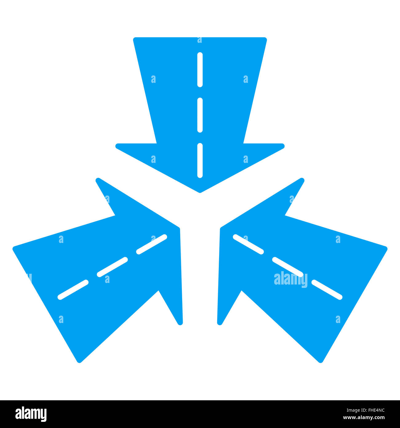 Merge Directions Icon Stock Photo - Alamy