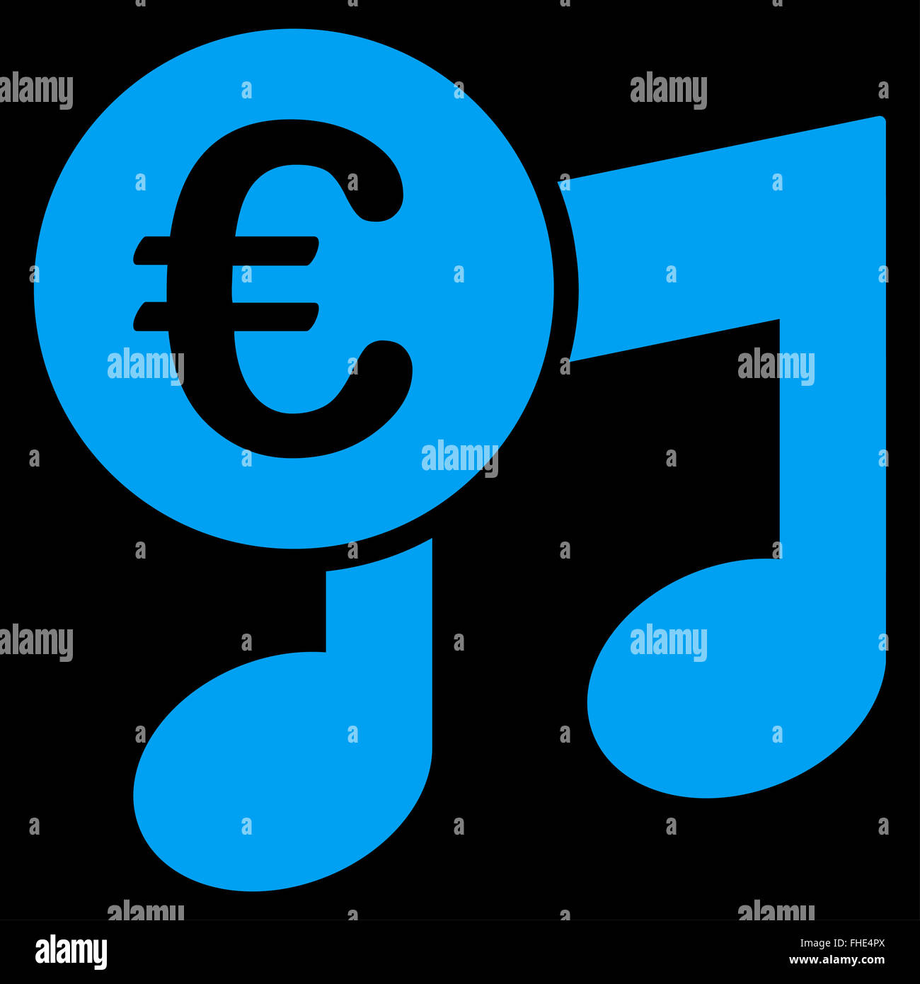 Euro Music Notes Icon Stock Photo - Alamy