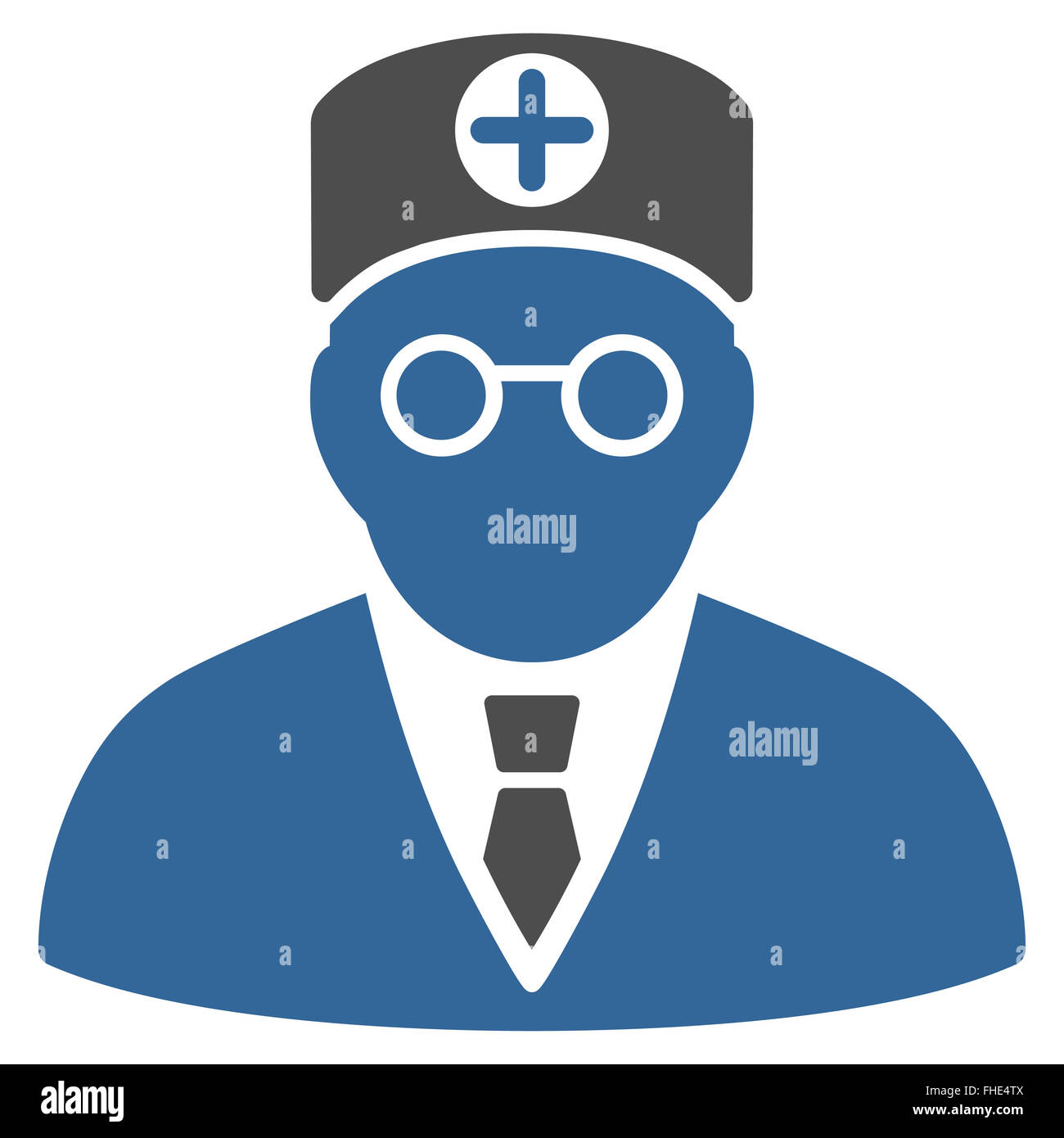 Head Physician Icon Stock Photo - Alamy