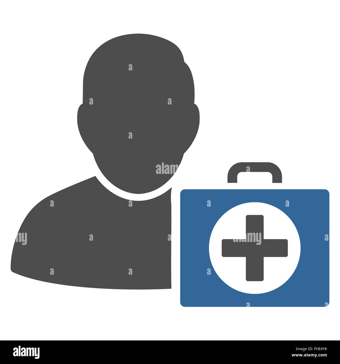 First Aid Man Icon Stock Photo - Alamy