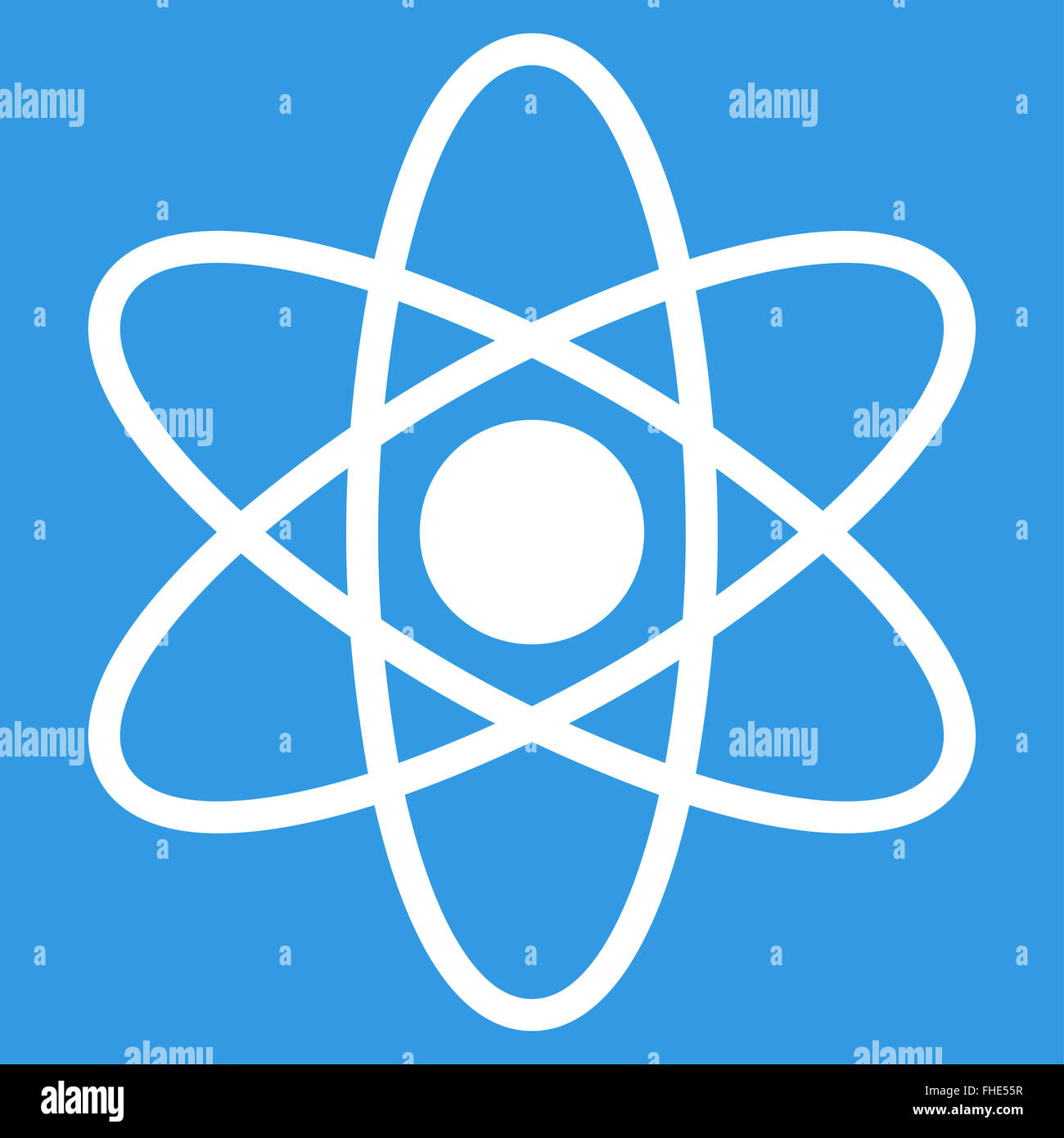 Atom Flat Icon Stock Photo - Alamy