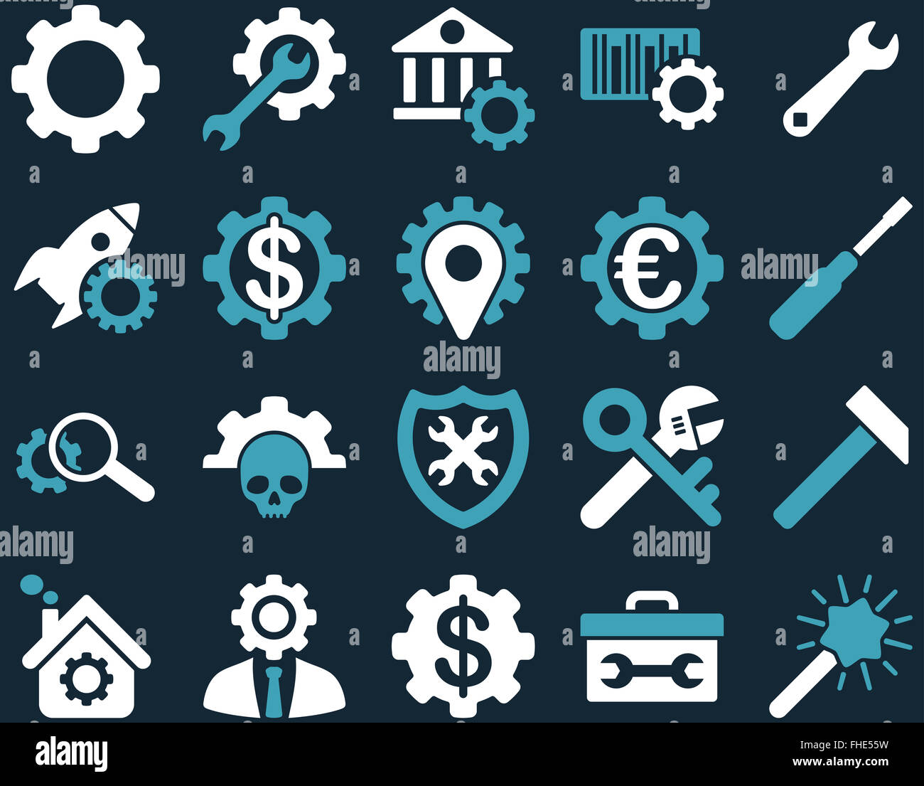 Settings and Tools Icons Stock Photo - Alamy