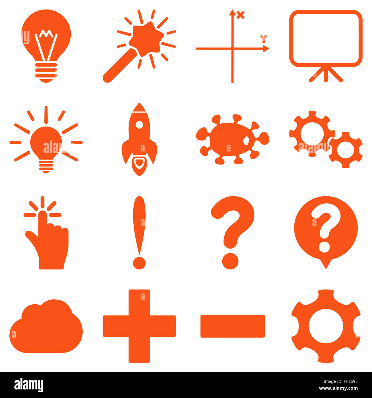 Basic science and knowledge icons Stock Photo - Alamy