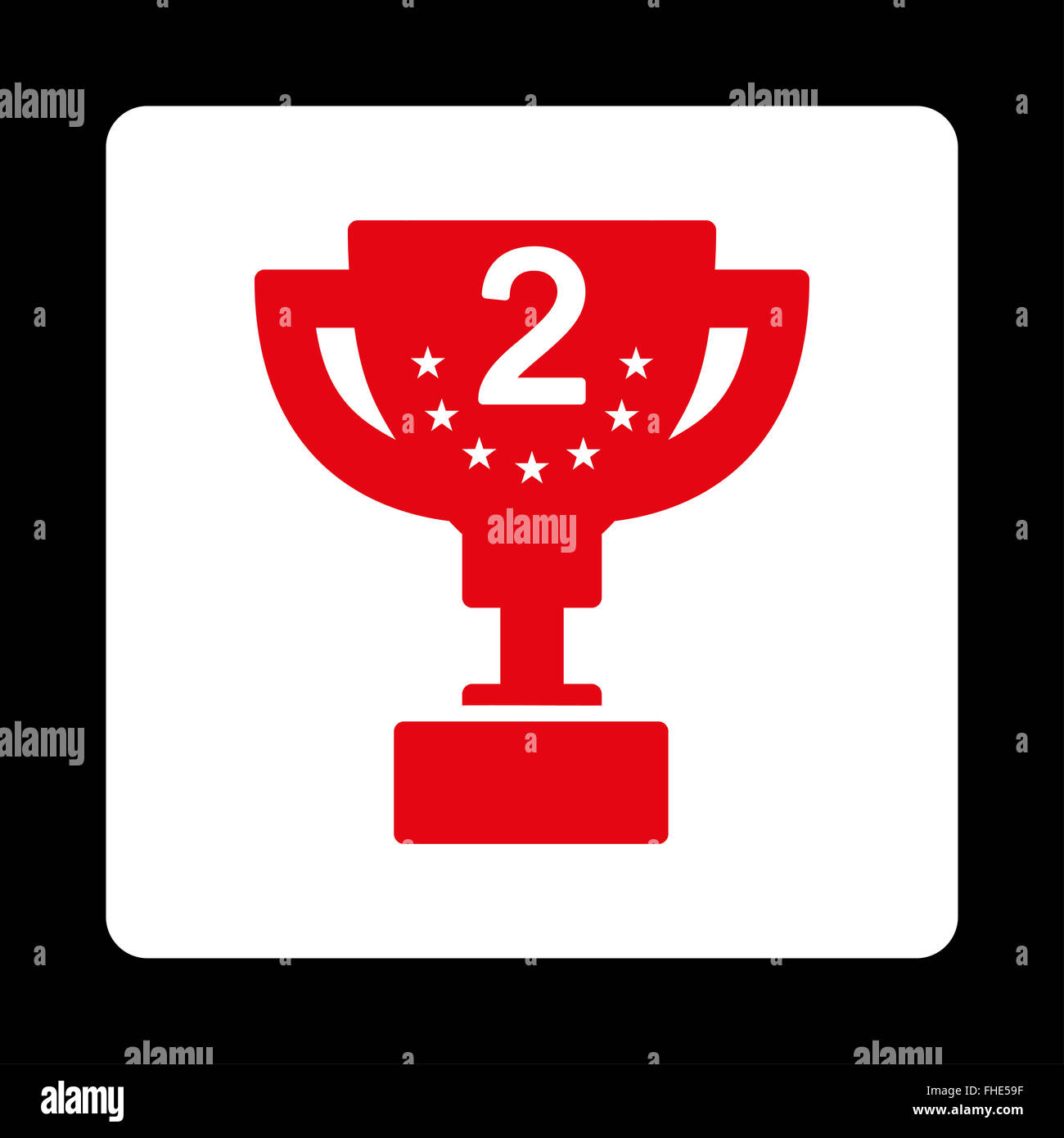 Second prize icon from Award Buttons OverColor Set Stock Photo - Alamy