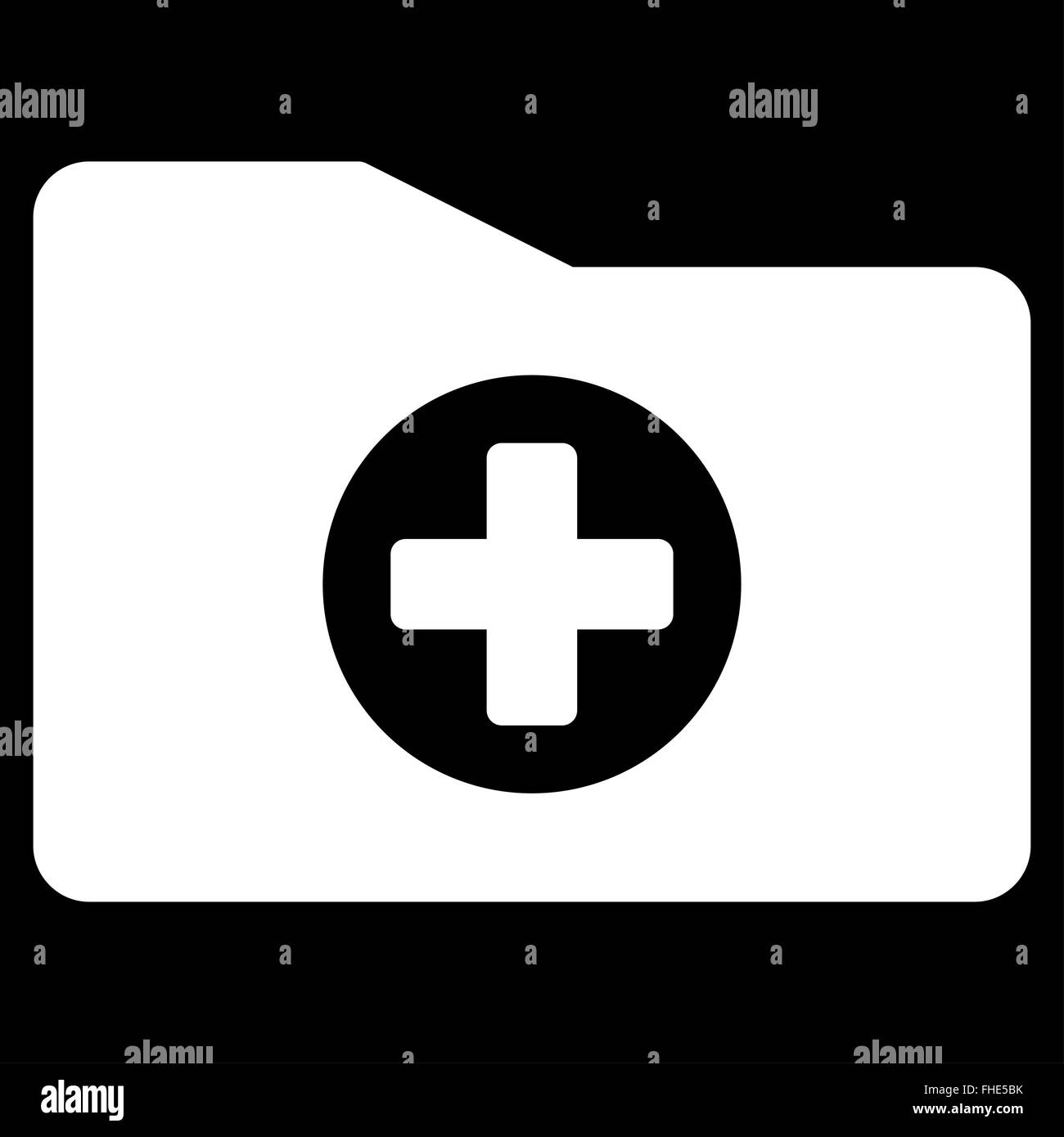 Folder medical cross symbol Black and White Stock Photos & Images - Alamy