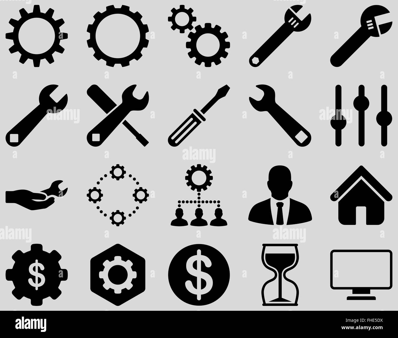 Settings and Tools Icons Stock Photo - Alamy