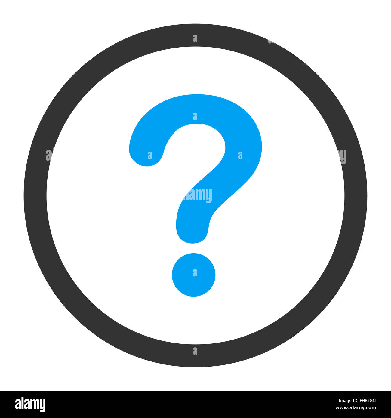 Question flat blue and gray colors rounded vector icon Stock Photo - Alamy