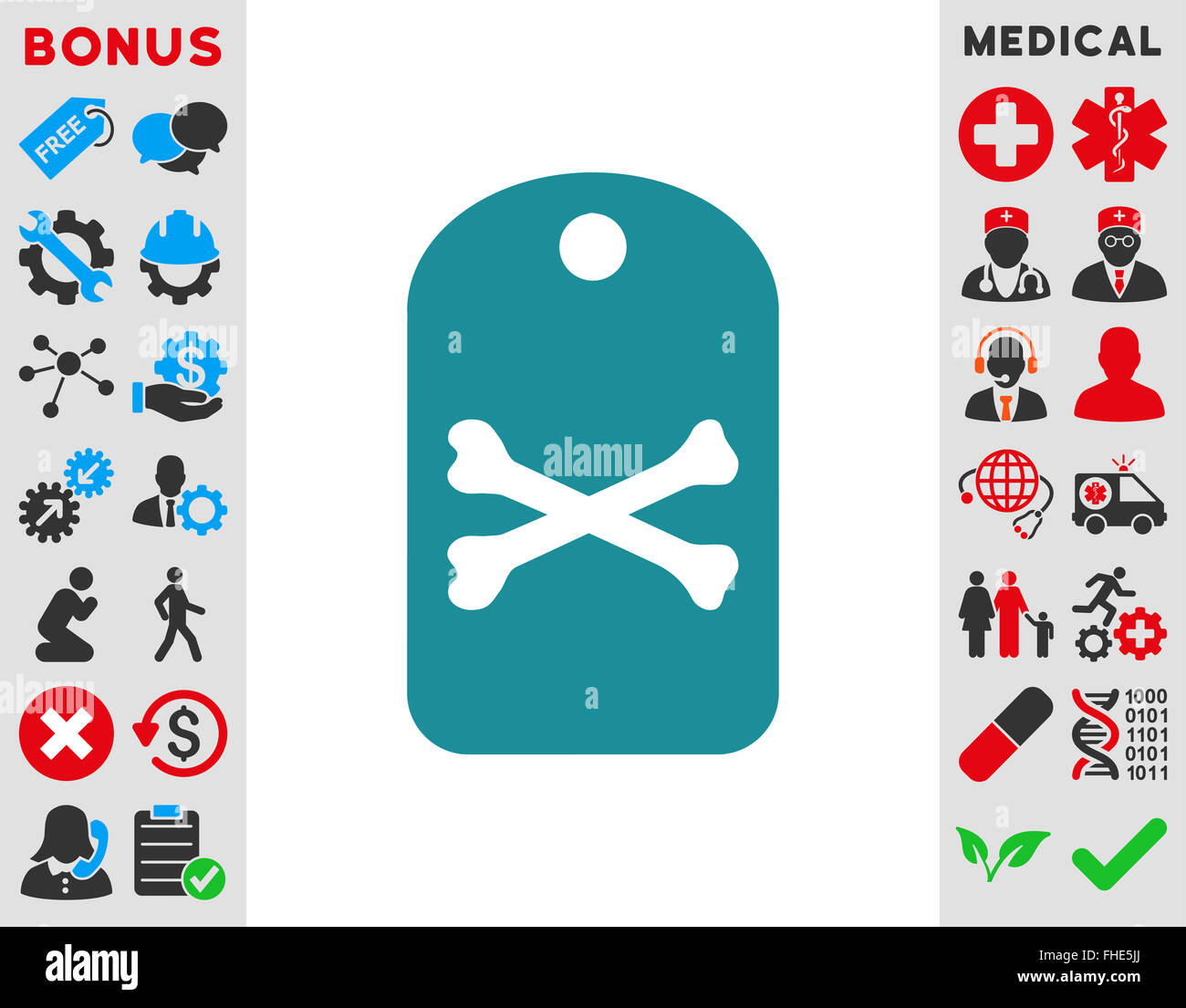 Death Tag Icon Stock Photo - Alamy