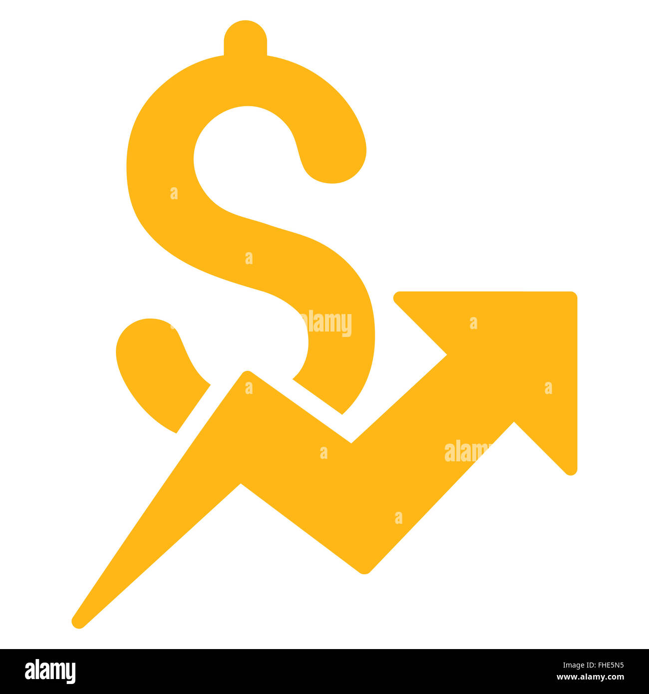 Dollar Growth Icon Stock Photo - Alamy