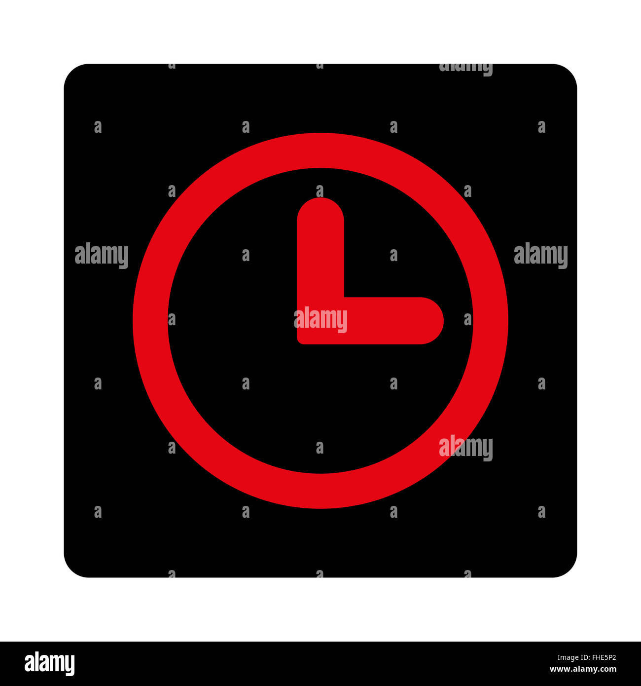 Time red flat pointer Cut Out Stock Images & Pictures - Alamy