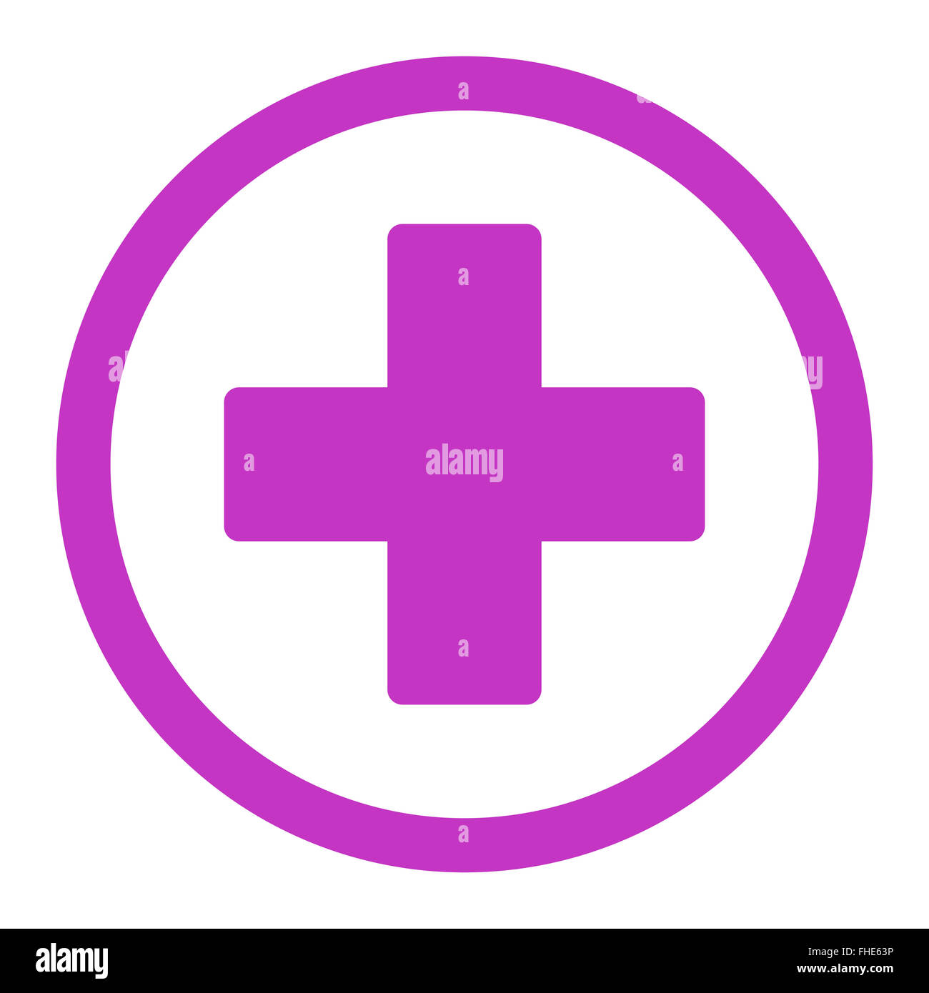 Plus flat violet color rounded vector icon Stock Photo - Alamy