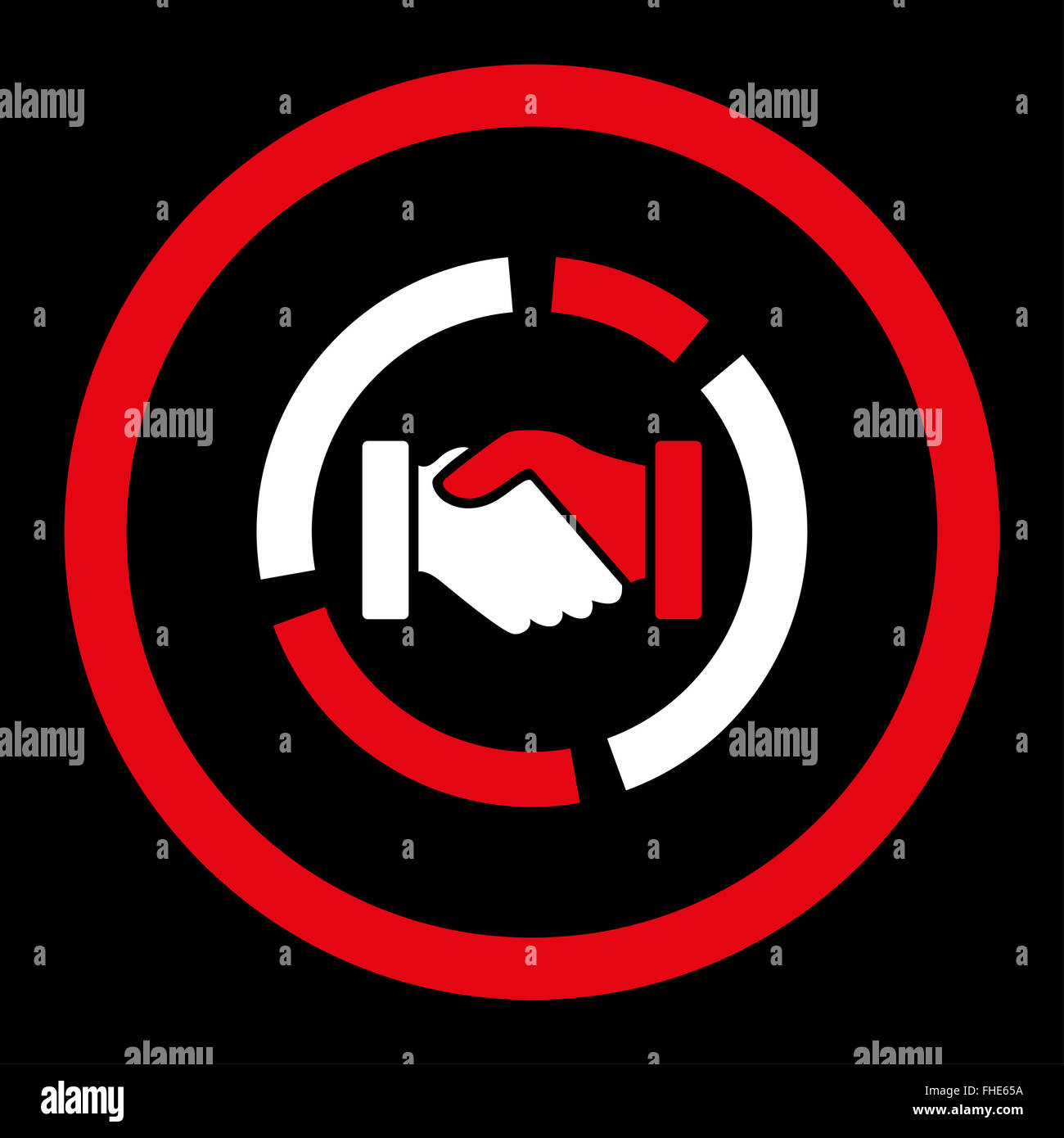 Acquisition diagram flat red and white colors rounded vector icon Stock ...