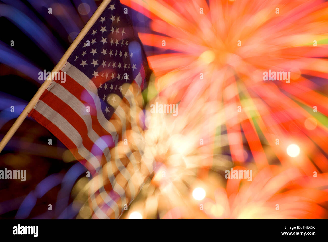 American flag fireworks hi-res stock photography and images - Alamy