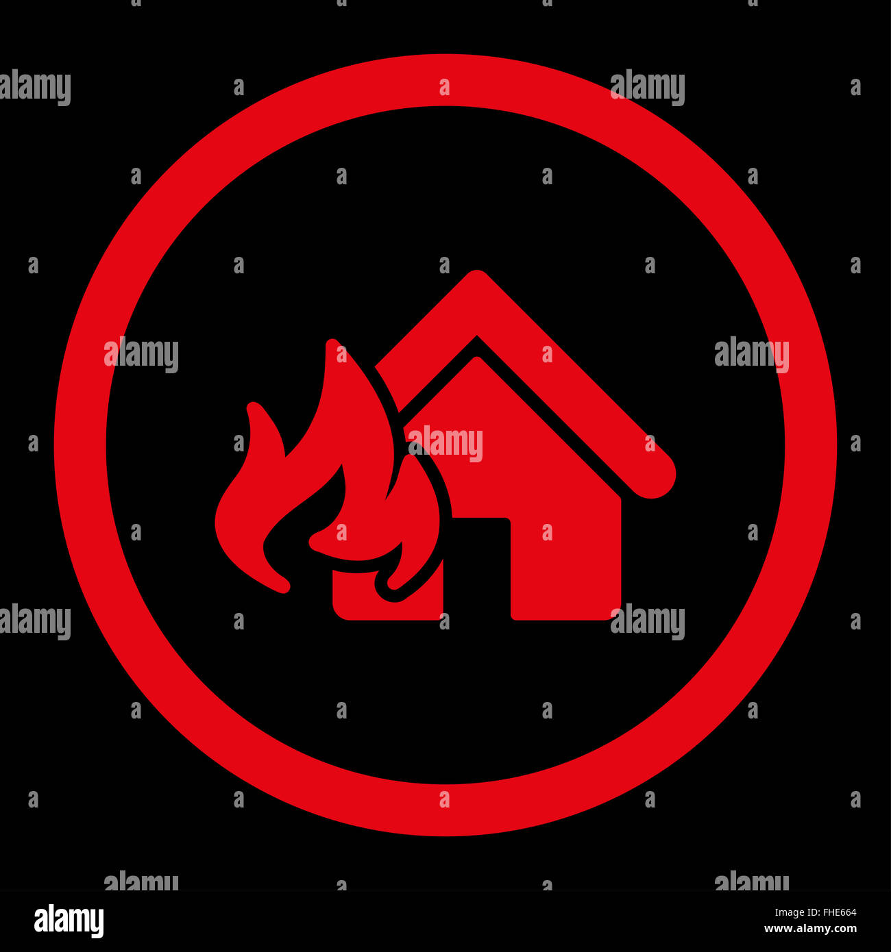 Fire Damage icon Stock Photo - Alamy